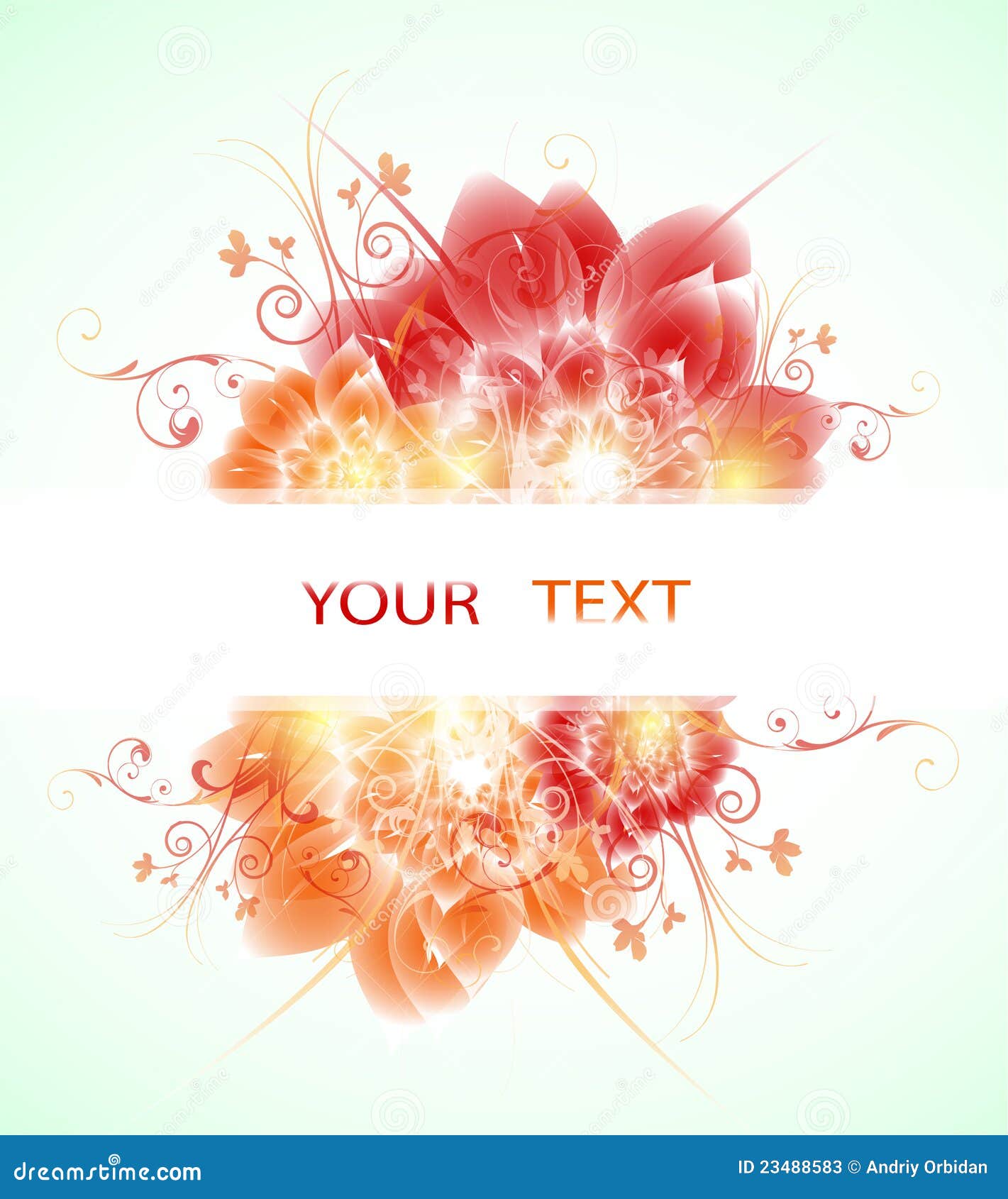 Beautiful Banner with Flowers Stock Vector - Illustration of pamphlet ...