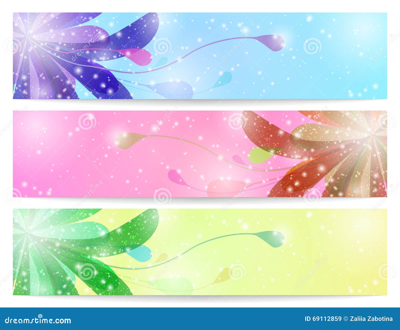 Beautiful Banner with Flowers. Stock Vector - Illustration of beautiful ...