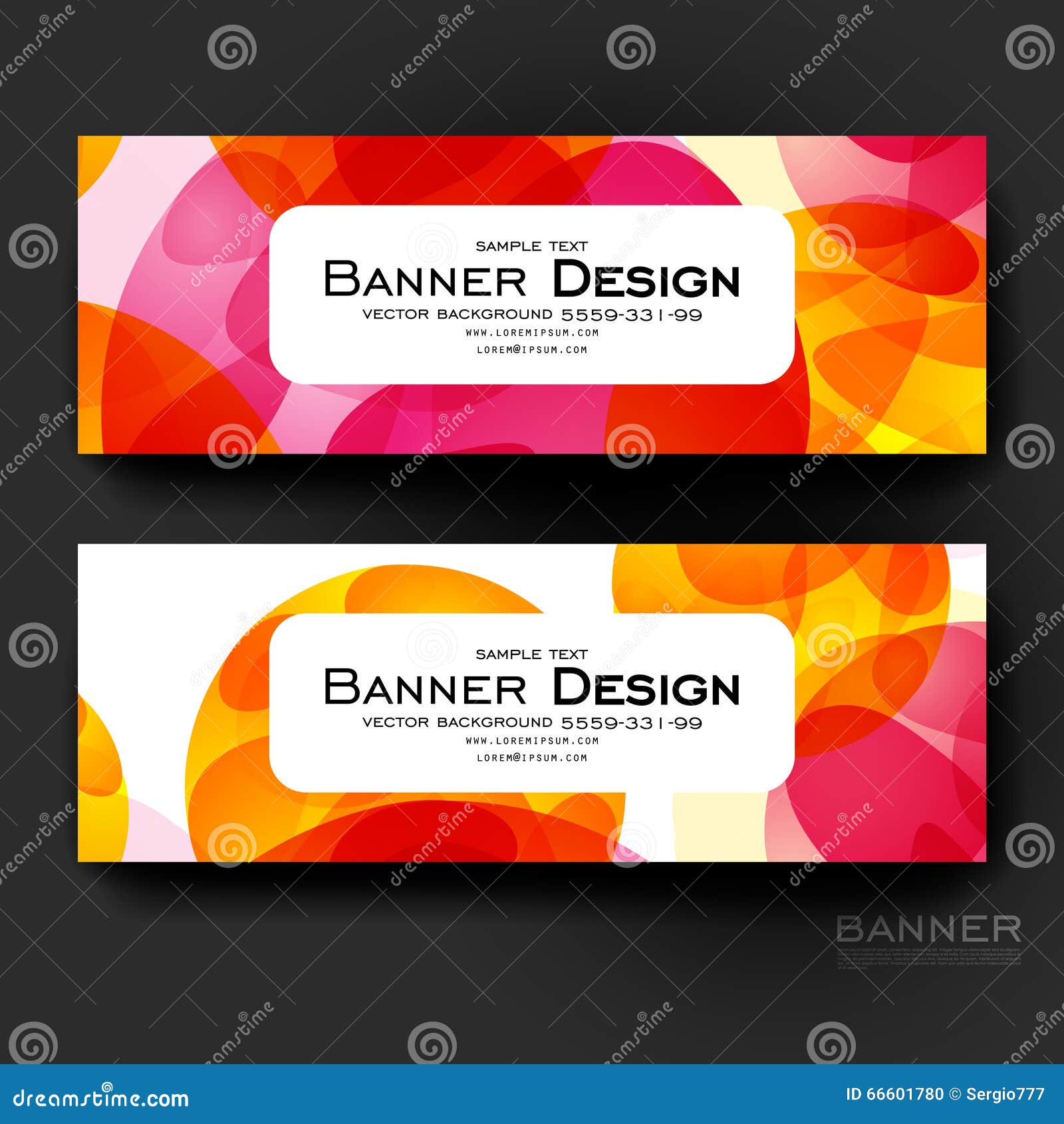 Beautiful Banner Vector Template with Abstract Background Stock Vector ...