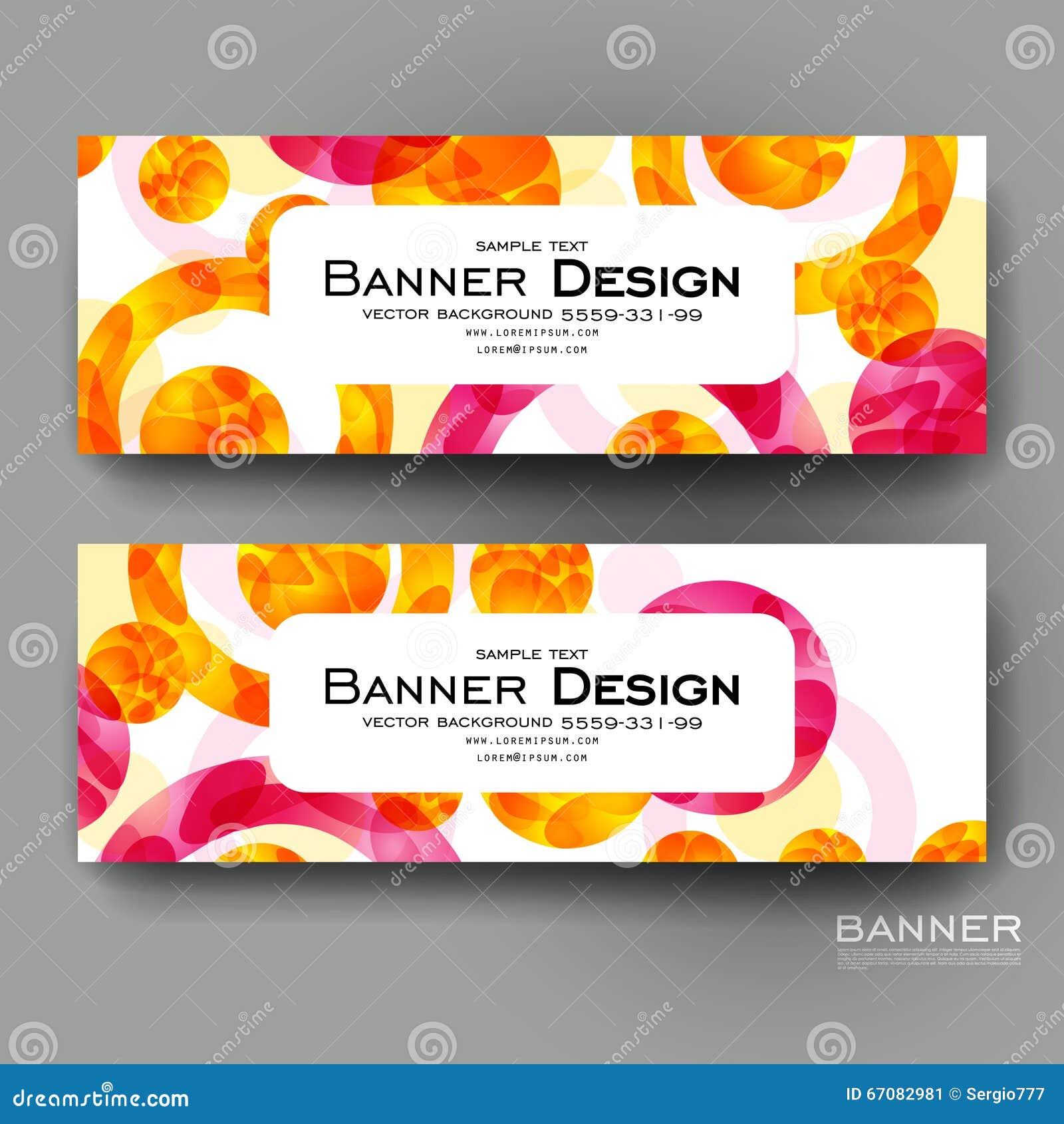 Beautiful Banner Vector Template with Abstract Background Stock Vector ...