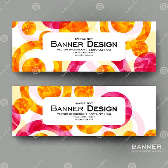 Beautiful Banner Vector Template with Abstract Background Stock Vector ...