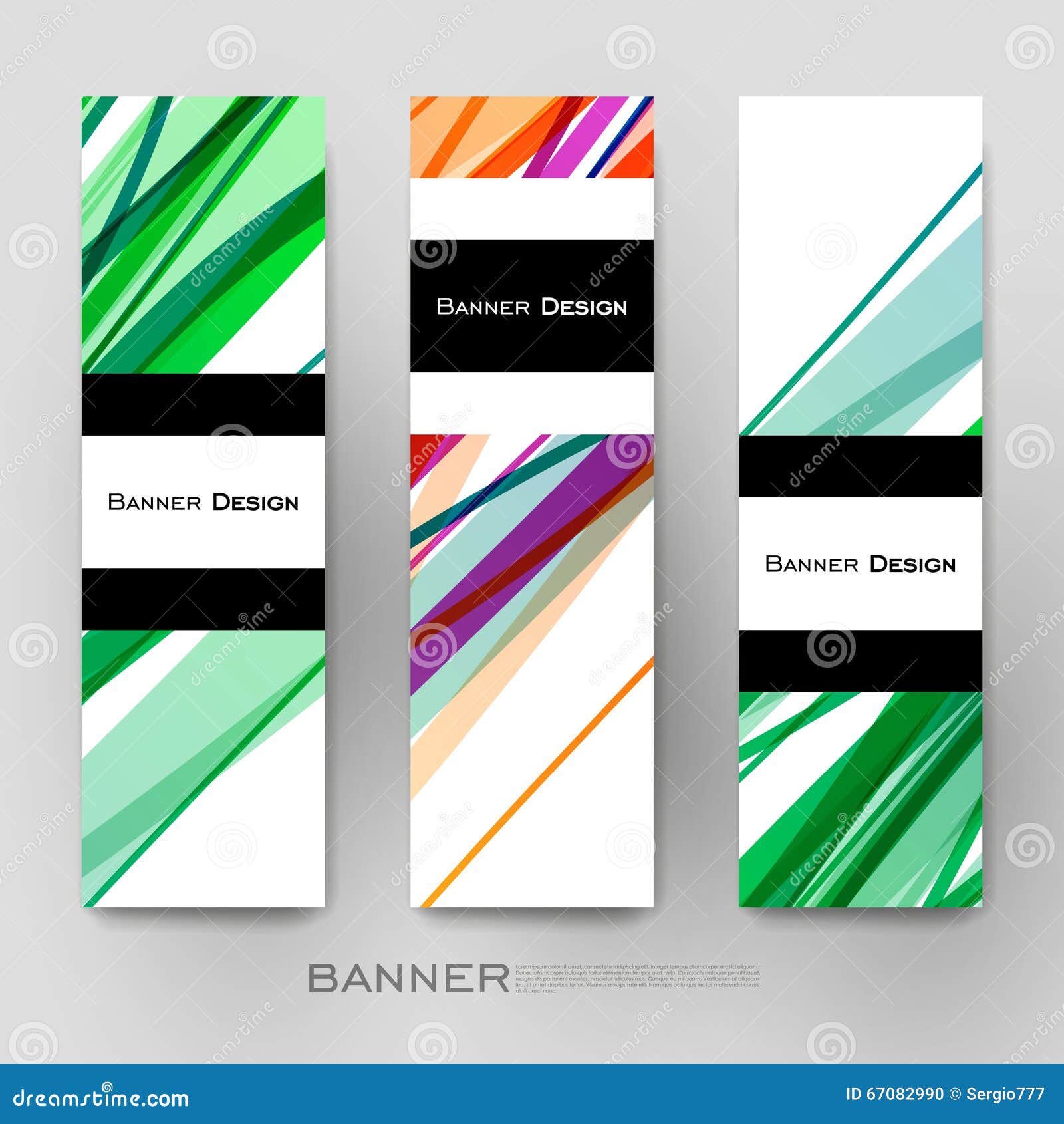 Beautiful Banner Vector Template with Abstract Background Stock Vector ...