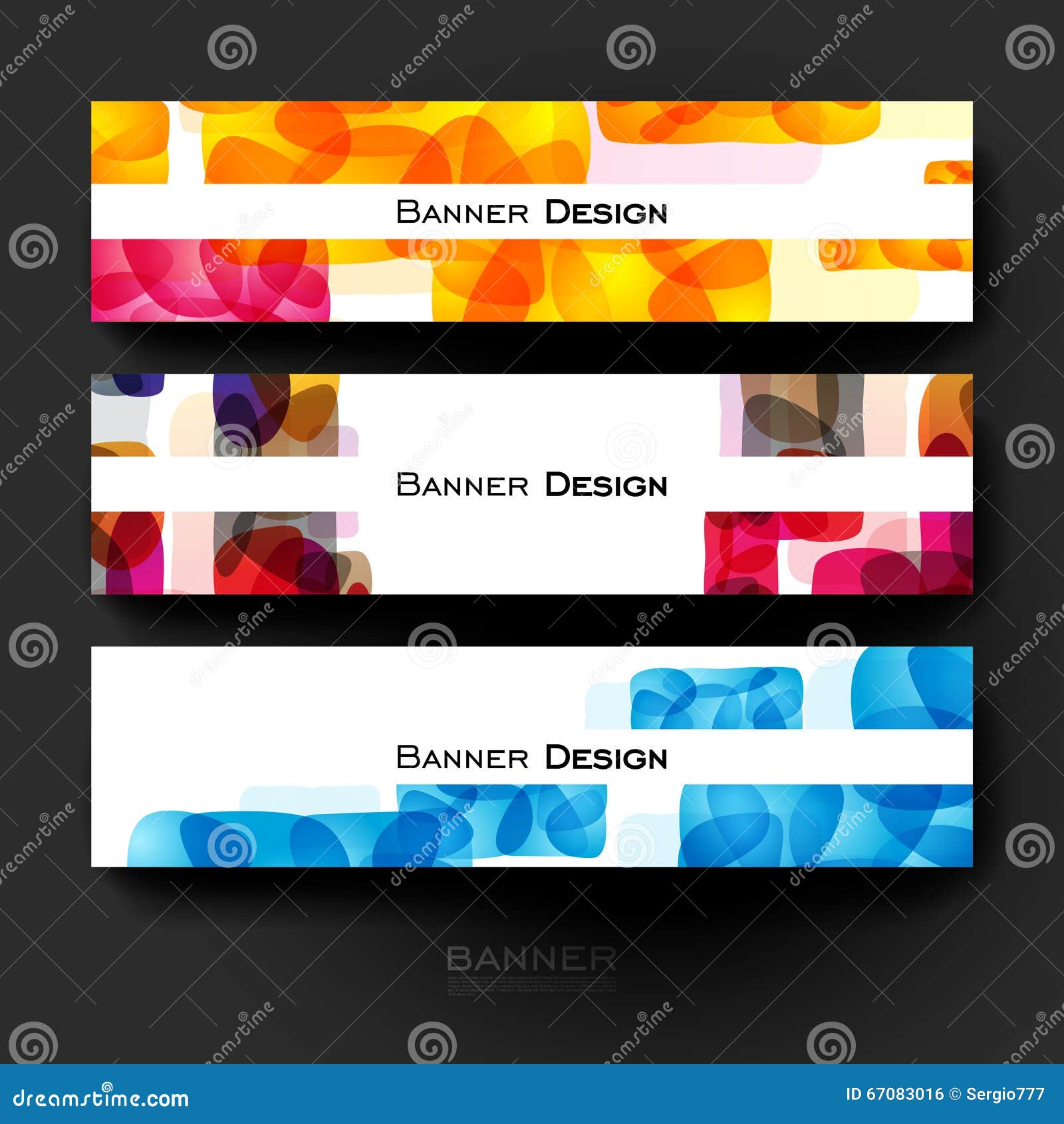 Beautiful Banner Vector Template with Abstract Background Stock Vector ...