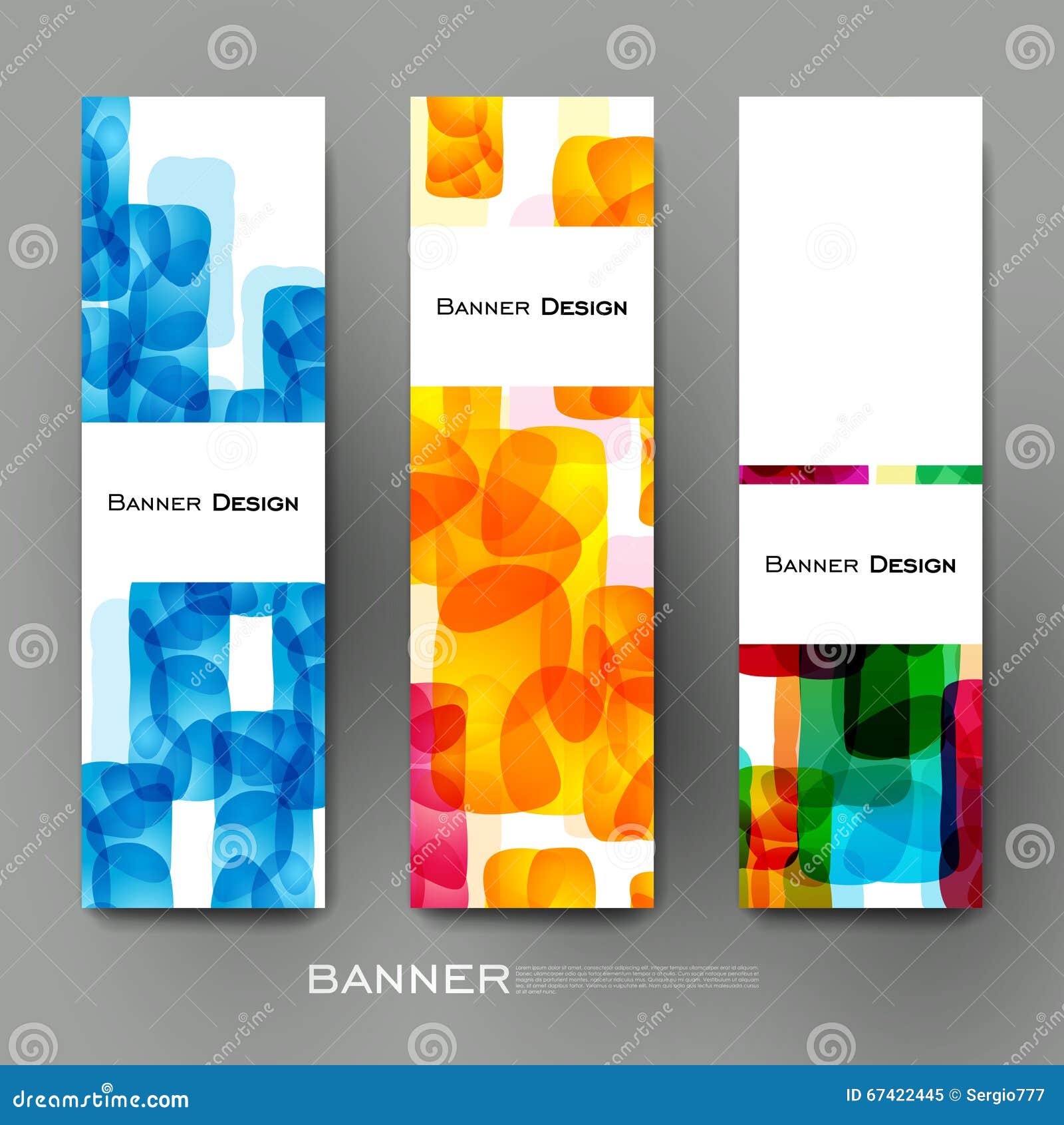 Beautiful Banner Vector Template with Abstract Background Stock Vector ...