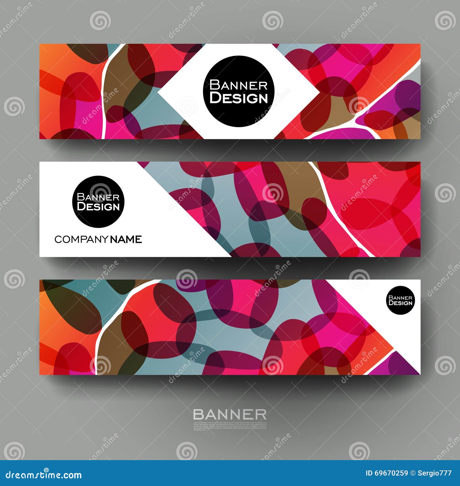 Beautiful Banner Vector Template with Abstract Background Stock Vector ...