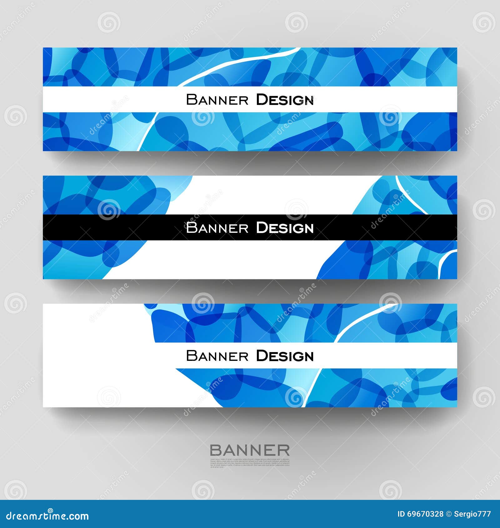Beautiful Banner Vector Template with Abstract Background Stock Vector ...