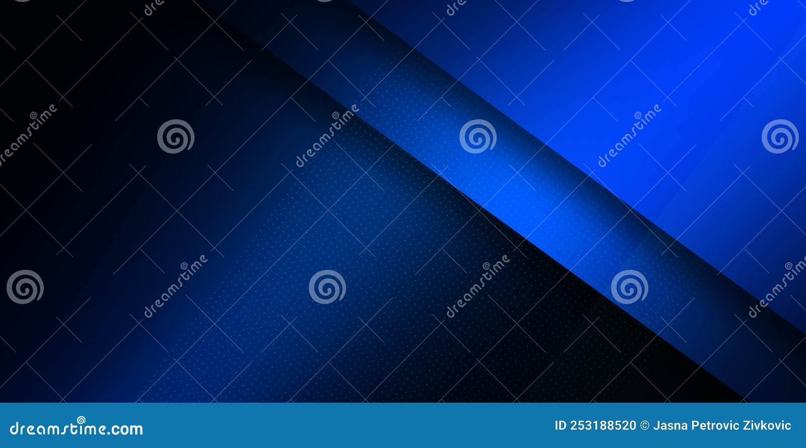 Banner Web Line Design Abstract Background Blue Color Stock ...