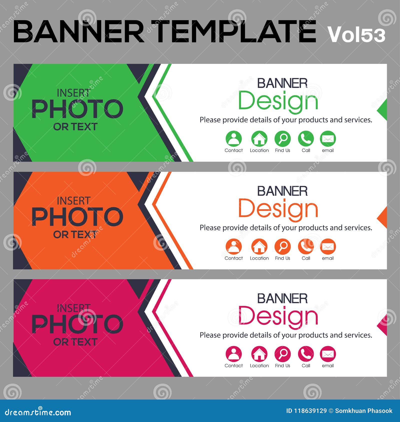 Banner Template for Business Designe Stock Vector - Illustration of ...