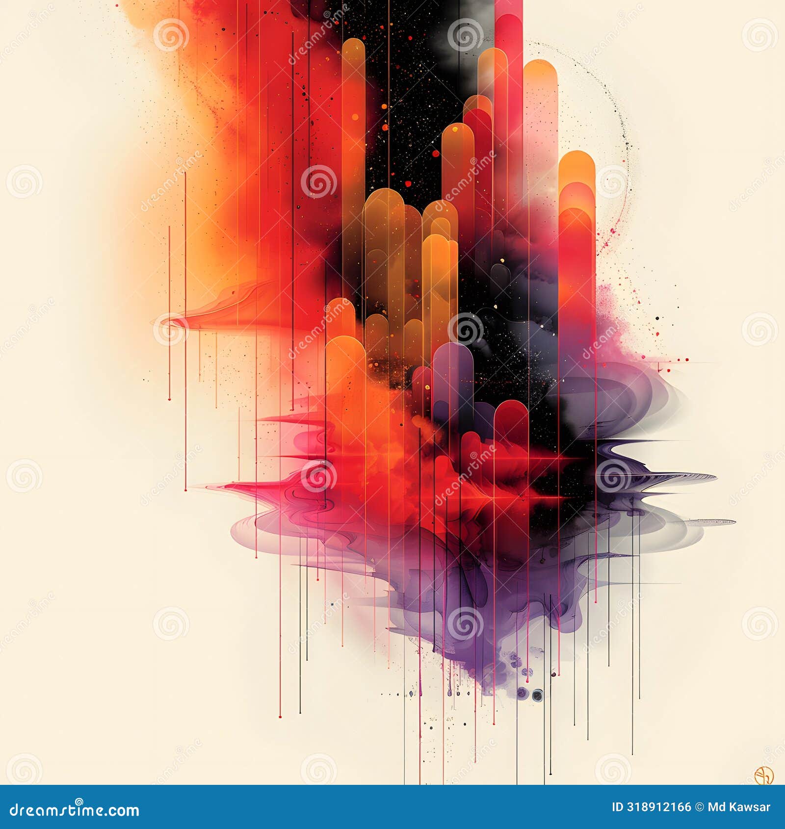 Artistic Interpretation of Bar Chart Data in Watercolor Style, Ai ...