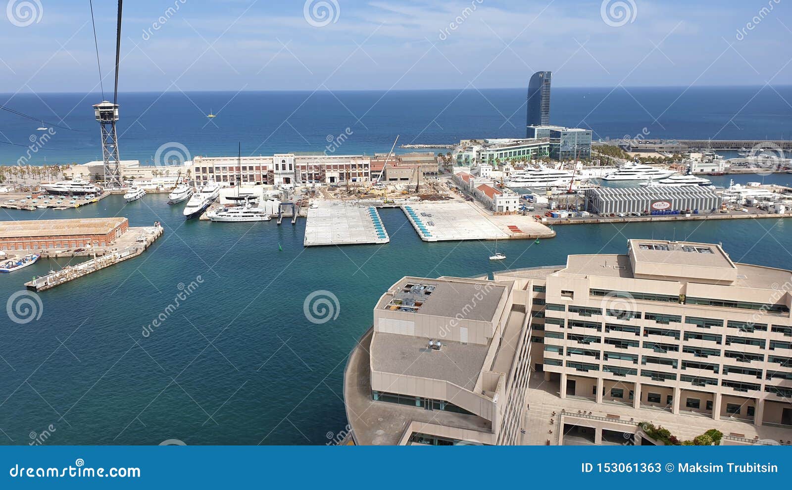 Beautiful Barcelona Sea View from Funicular Editorial Stock Photo ...