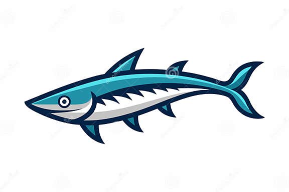 A Beautiful Barracuda Vector Design. Stock Illustration - Illustration ...