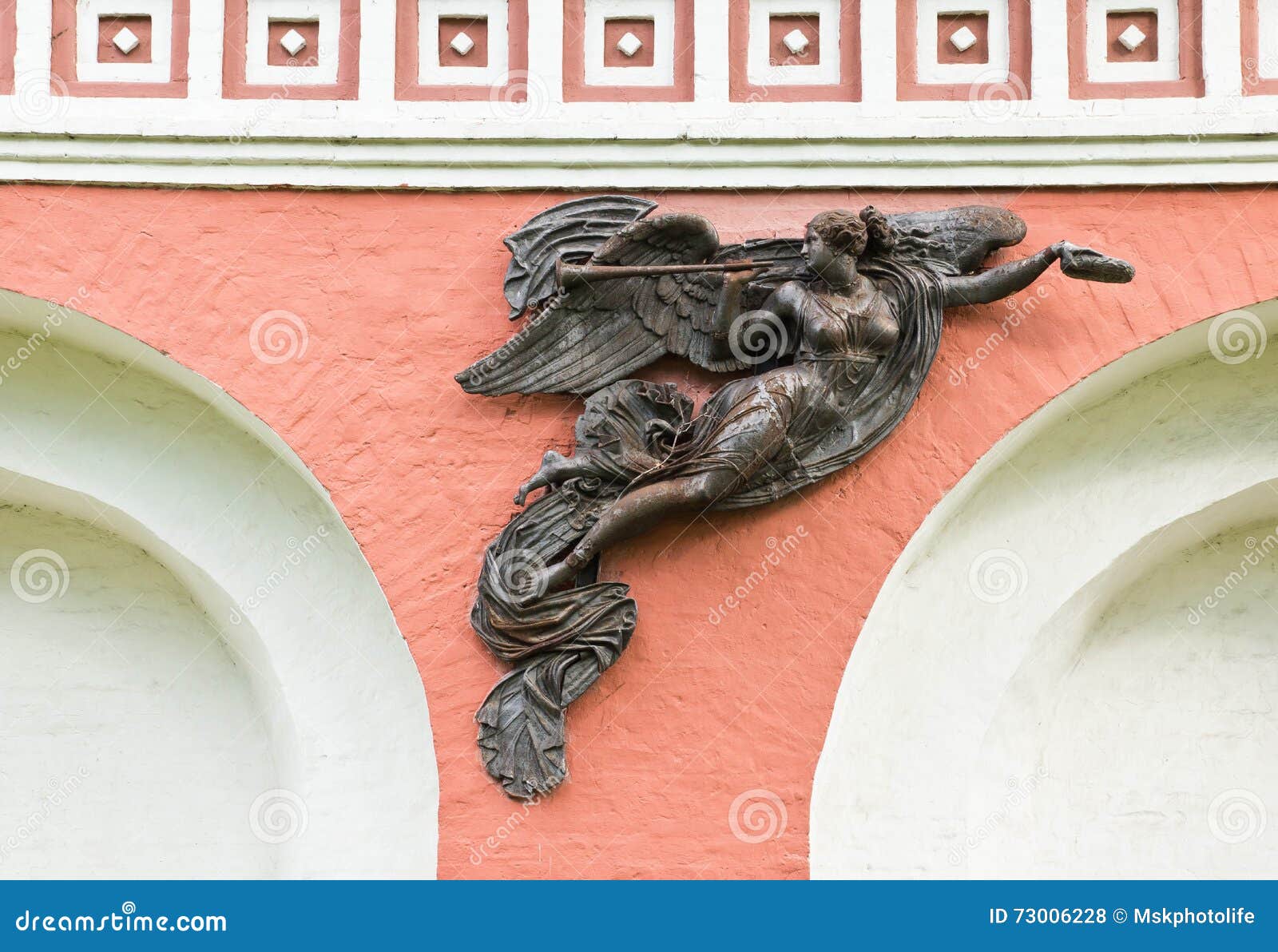 Beautiful Bas-relief on the Brick Wall Stock Photo - Image of brick ...