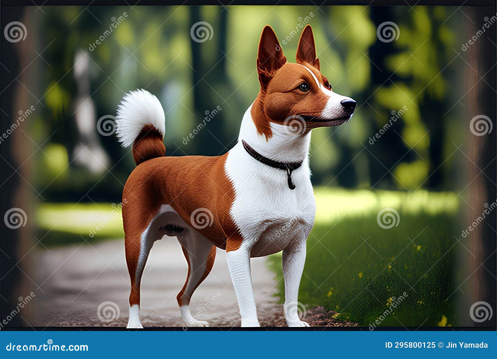 Beautiful Basenji Dog Standing in the Park and Looking at the Camera ...