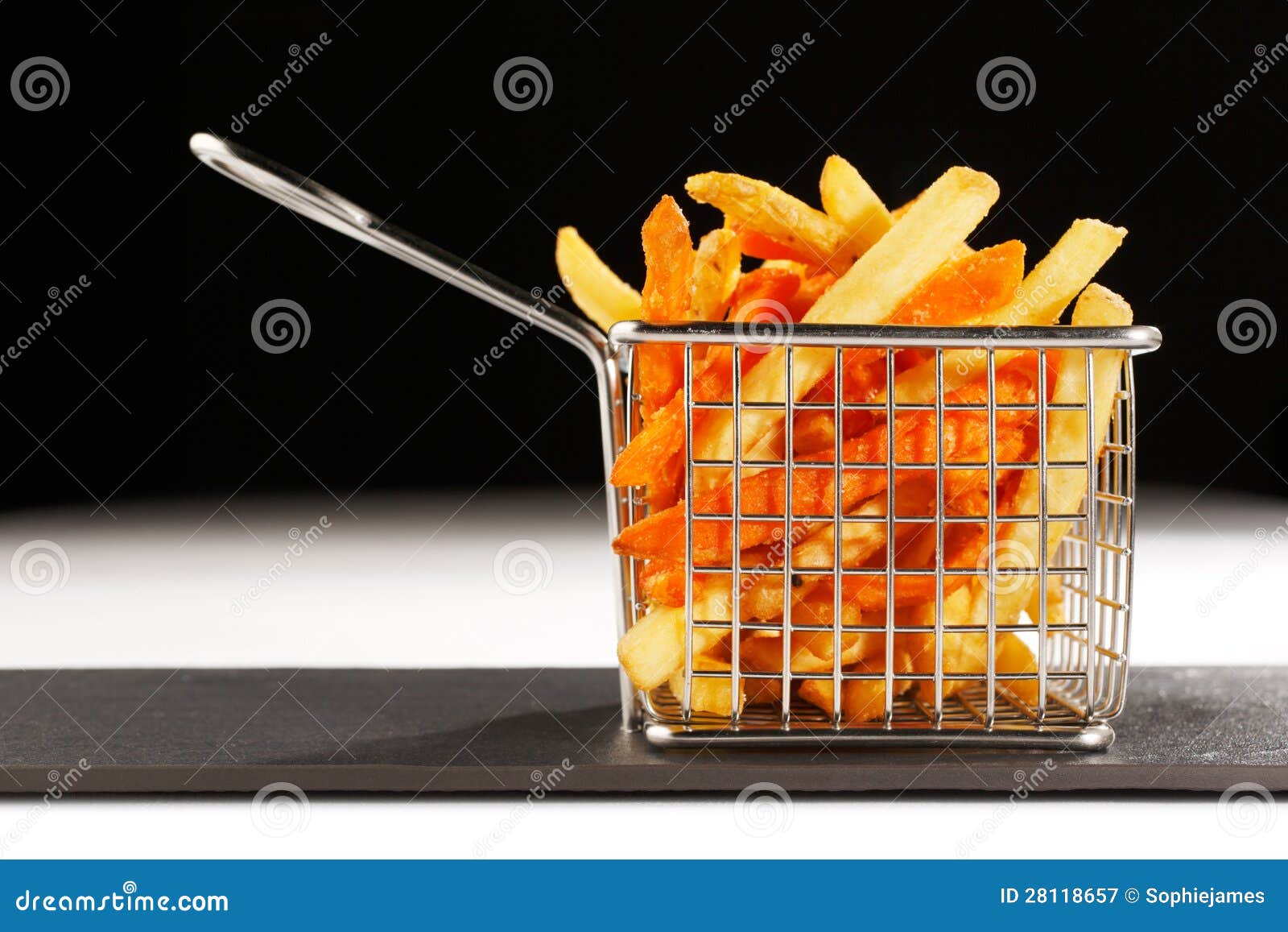 A Beautiful Basket of Fried Chips Stock Image - Image of cooked, life ...