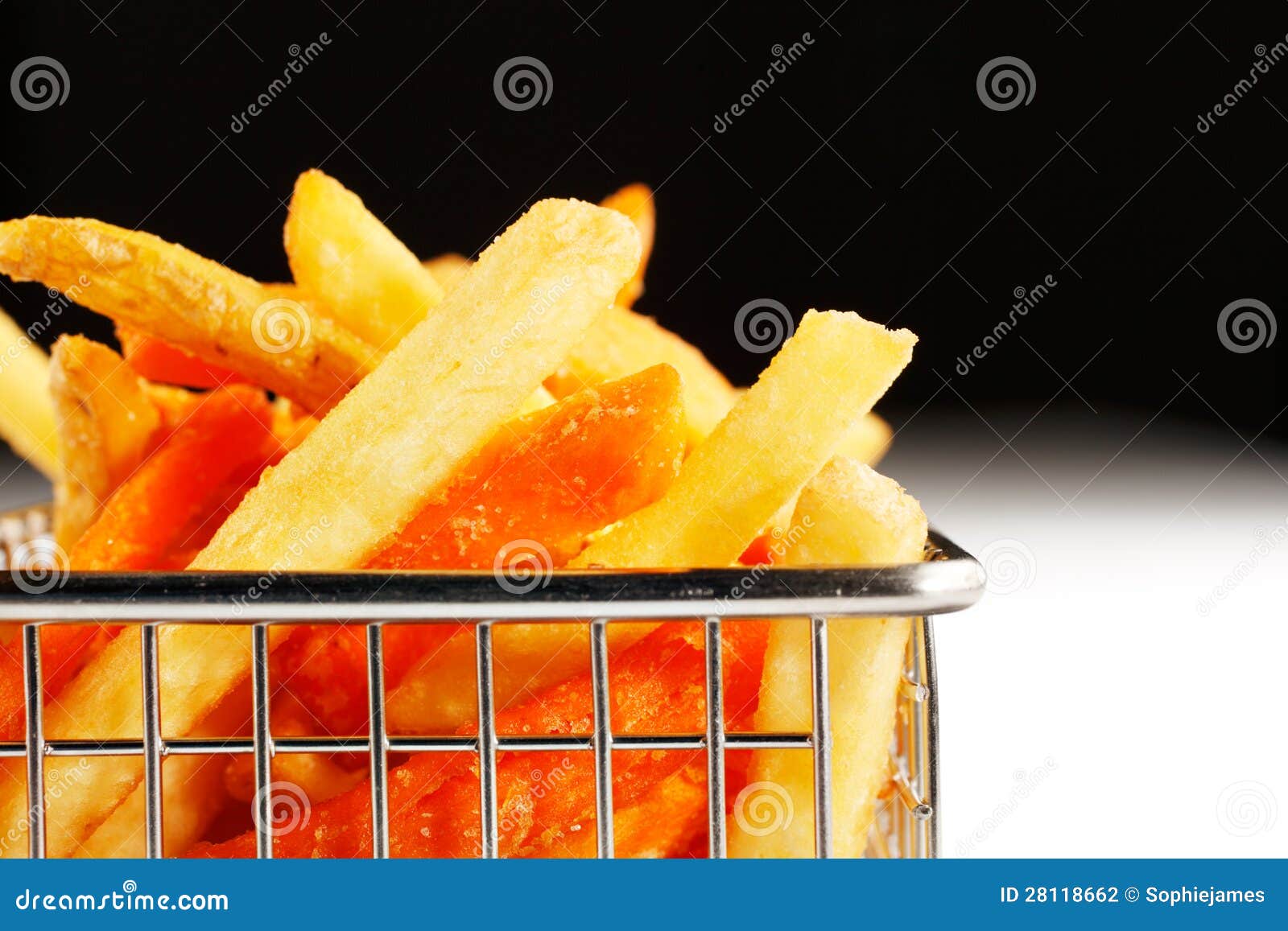 A Beautiful Basket of Fried Chips Stock Photo - Image of american, junk ...