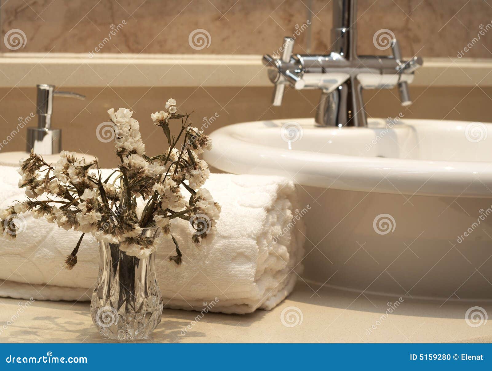 Beautiful Bathroom Interior Stock Photo - Image of object, household ...