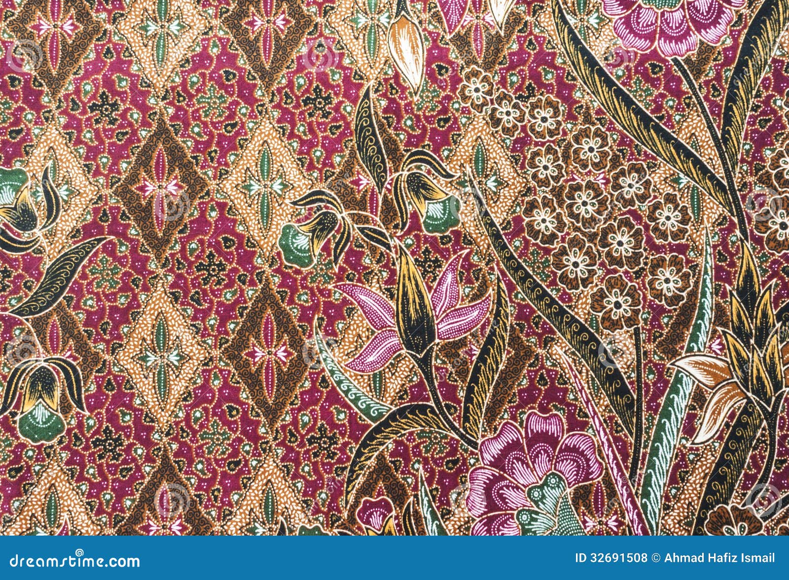Beautiful Batik Pattern stock photo. Image of batik, floral - 32691508