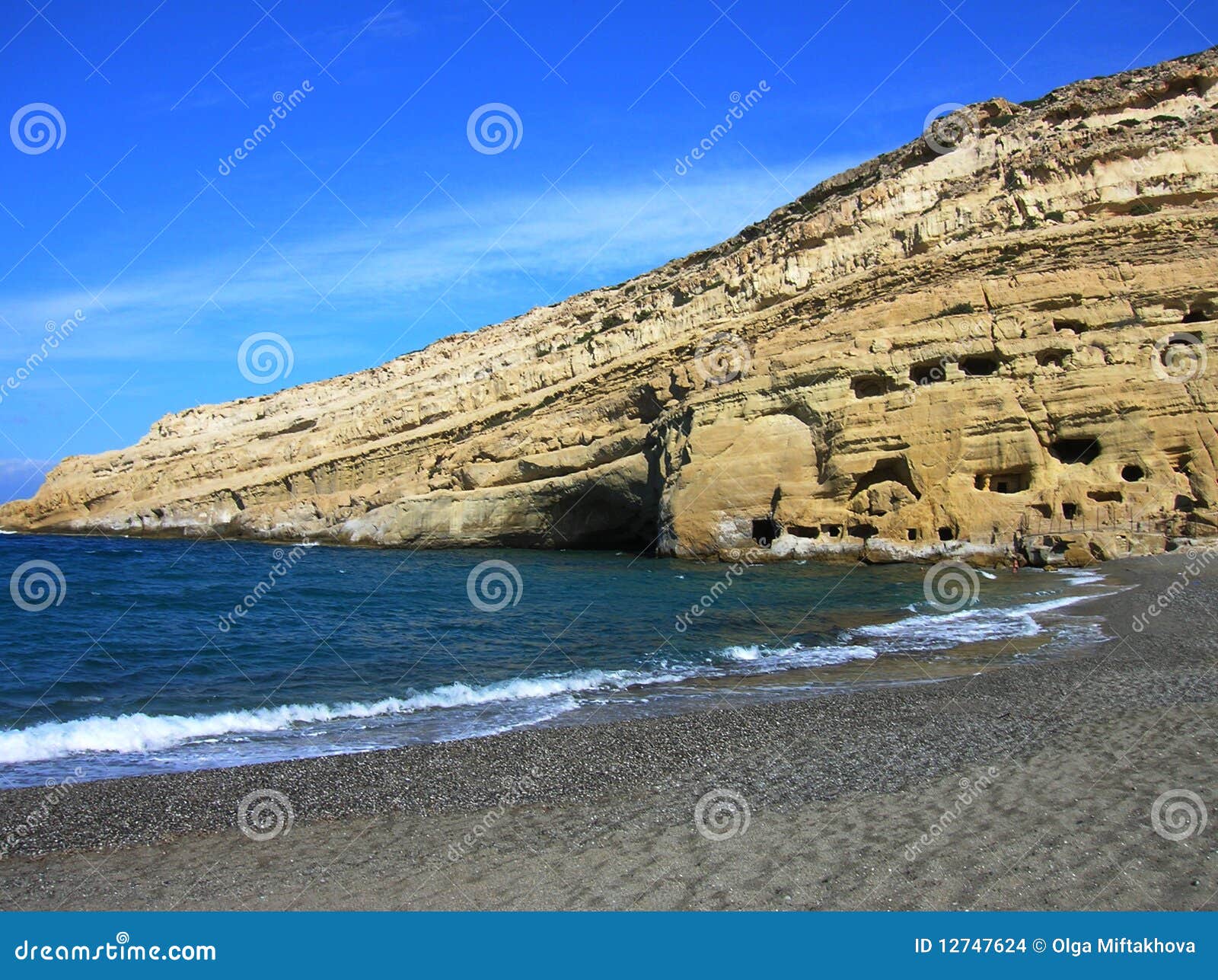 Beautiful bay stock photo. Image of freedom, cave, wave - 12747624
