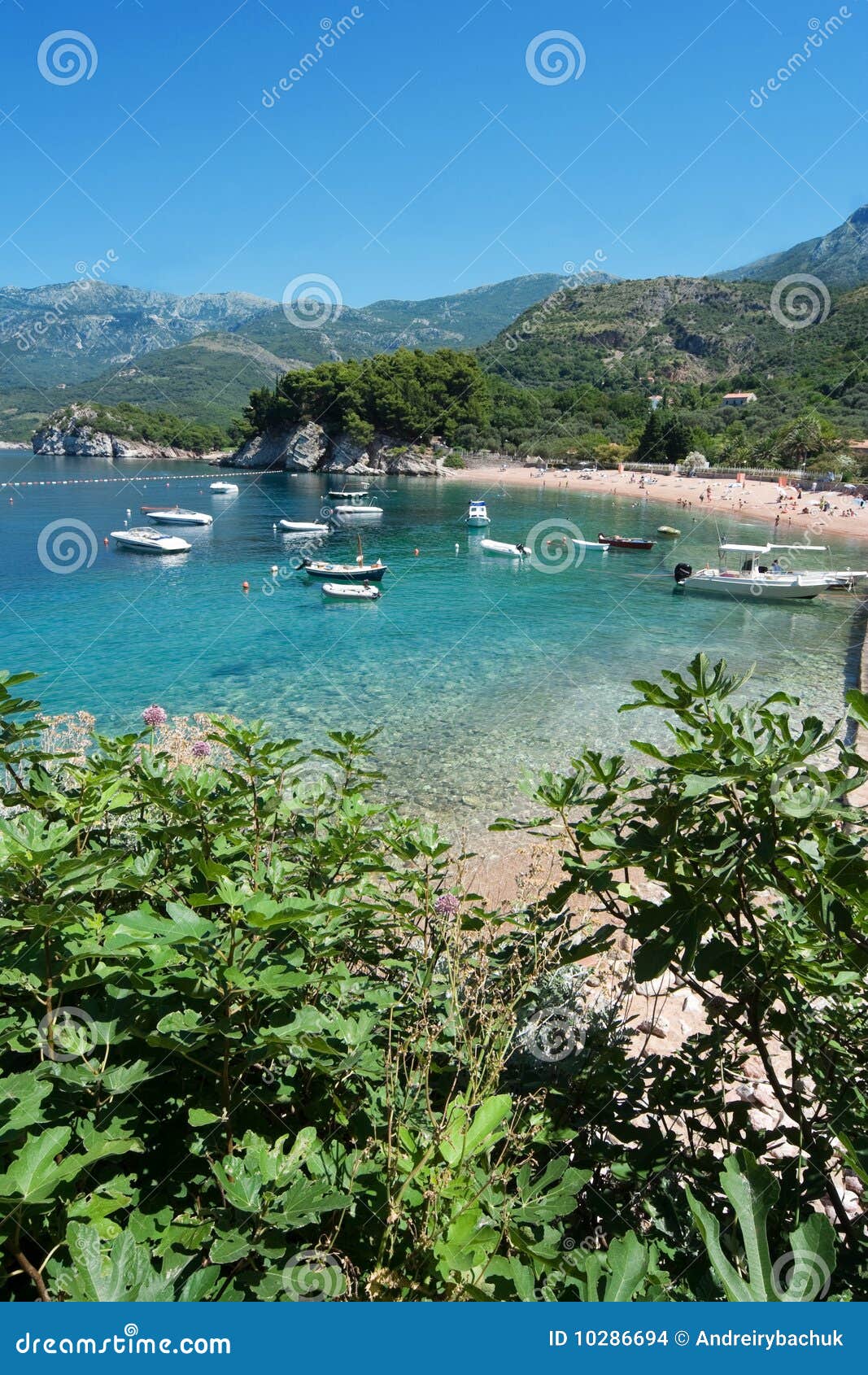Beautiful bay with boats stock photo. Image of landscape - 10286694