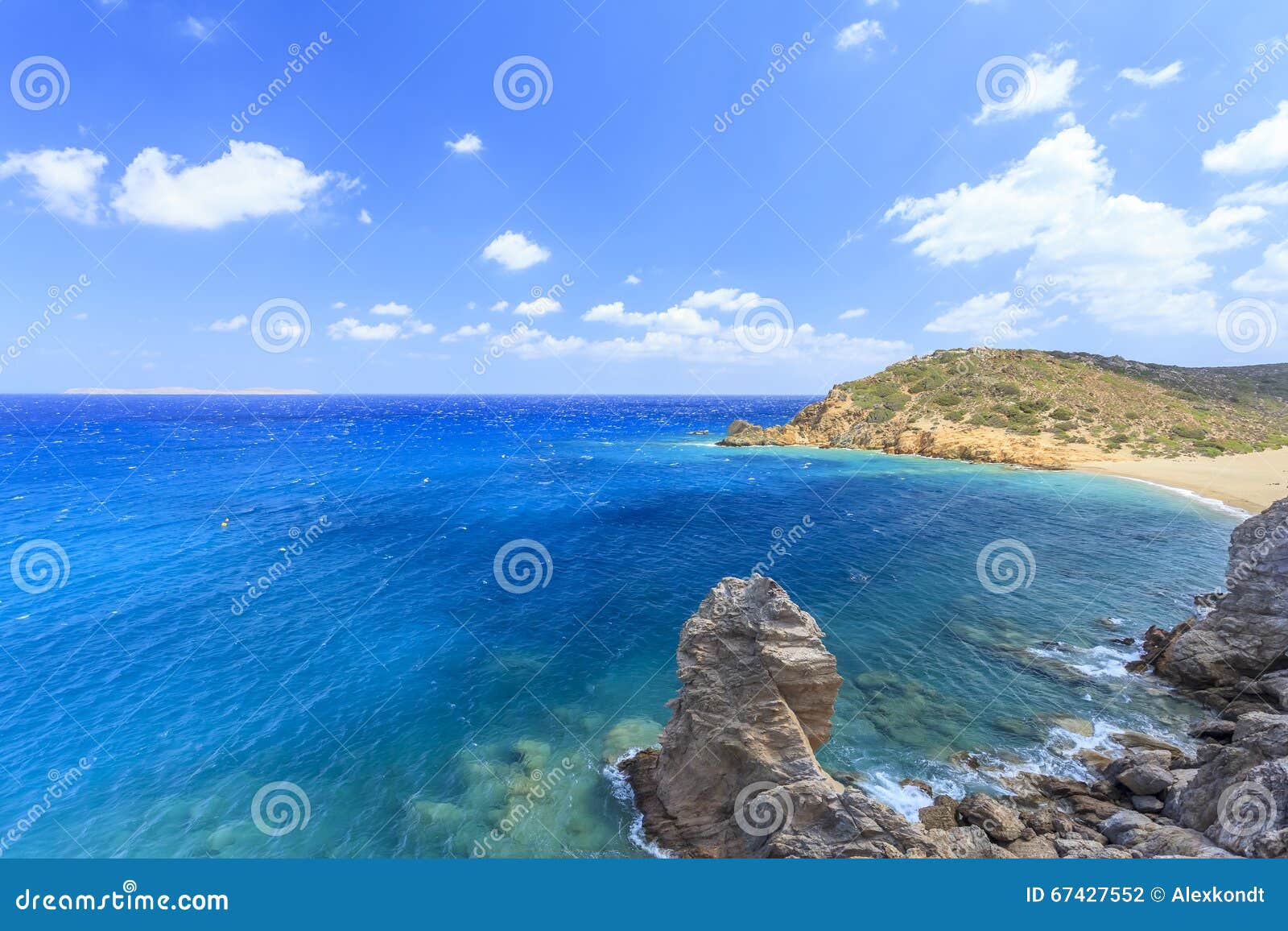 Beautiful Bay of Crete. Greece Stock Photo - Image of blue, cloud: 67427552