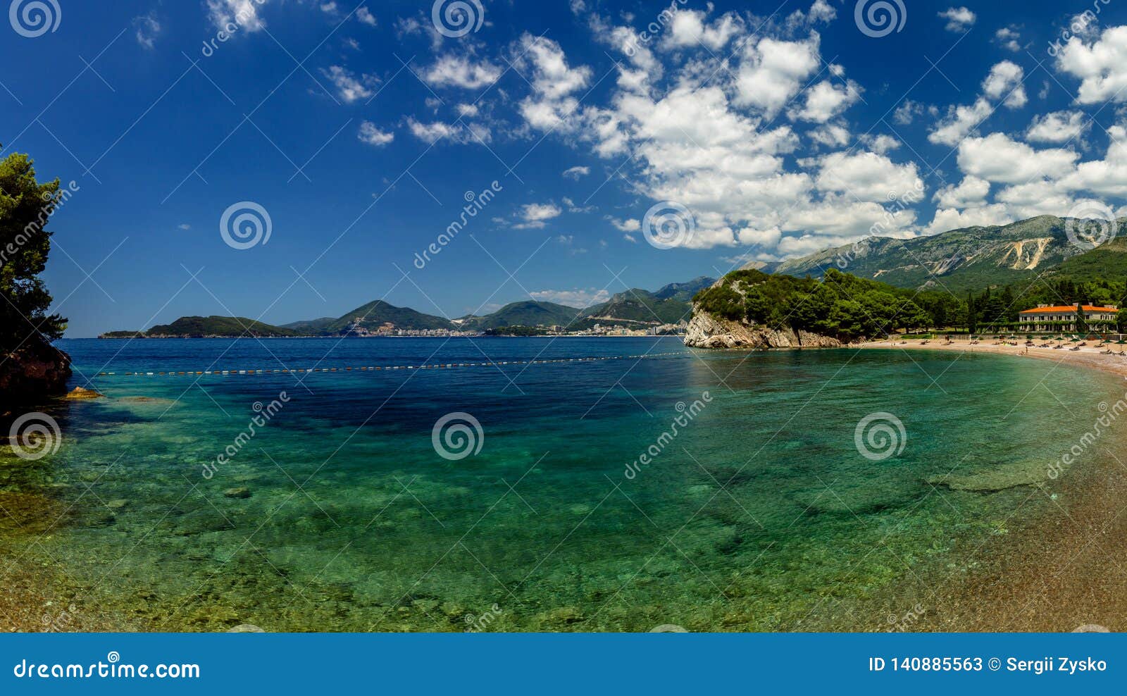 Beautiful Beach on the Adriatic Sea. Montenegro Stock Image - Image of ...