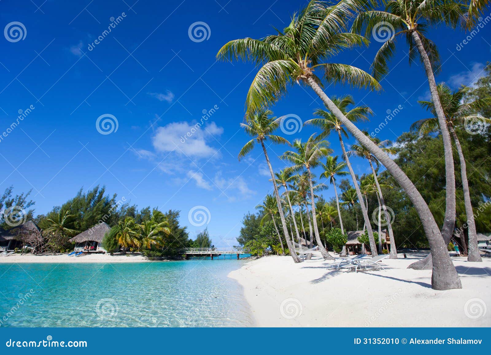 Beautiful Beach on Bora Bora Stock Photo - Image of resort, getaway ...