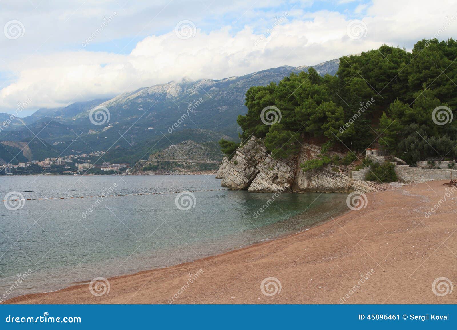 Beautiful Beach on the Budva Riviera. Montenegro Stock Image - Image of ...