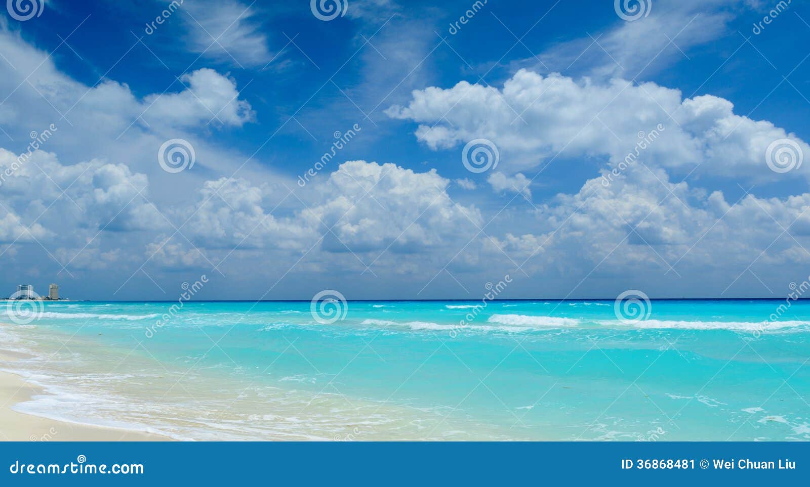 Beautiful beach in Cancun stock image. Image of vacation - 36868481