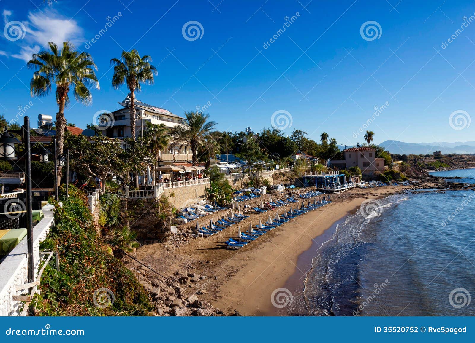 Beautiful Beach in the Center of Side, Turkey Stock Photo - Image of ...