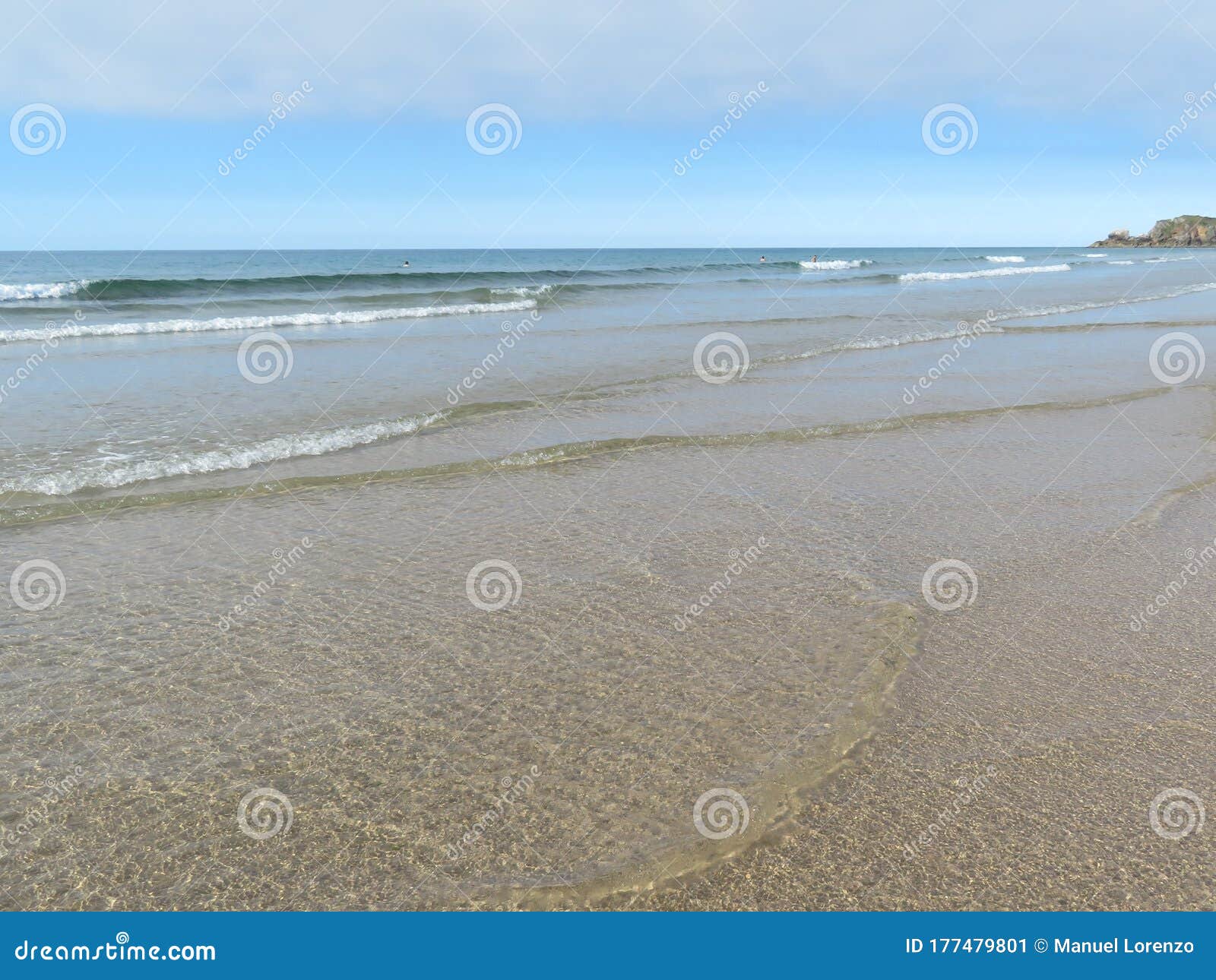 Beautiful Beach with Clean Waters and Sparkling Sand Stock Image ...