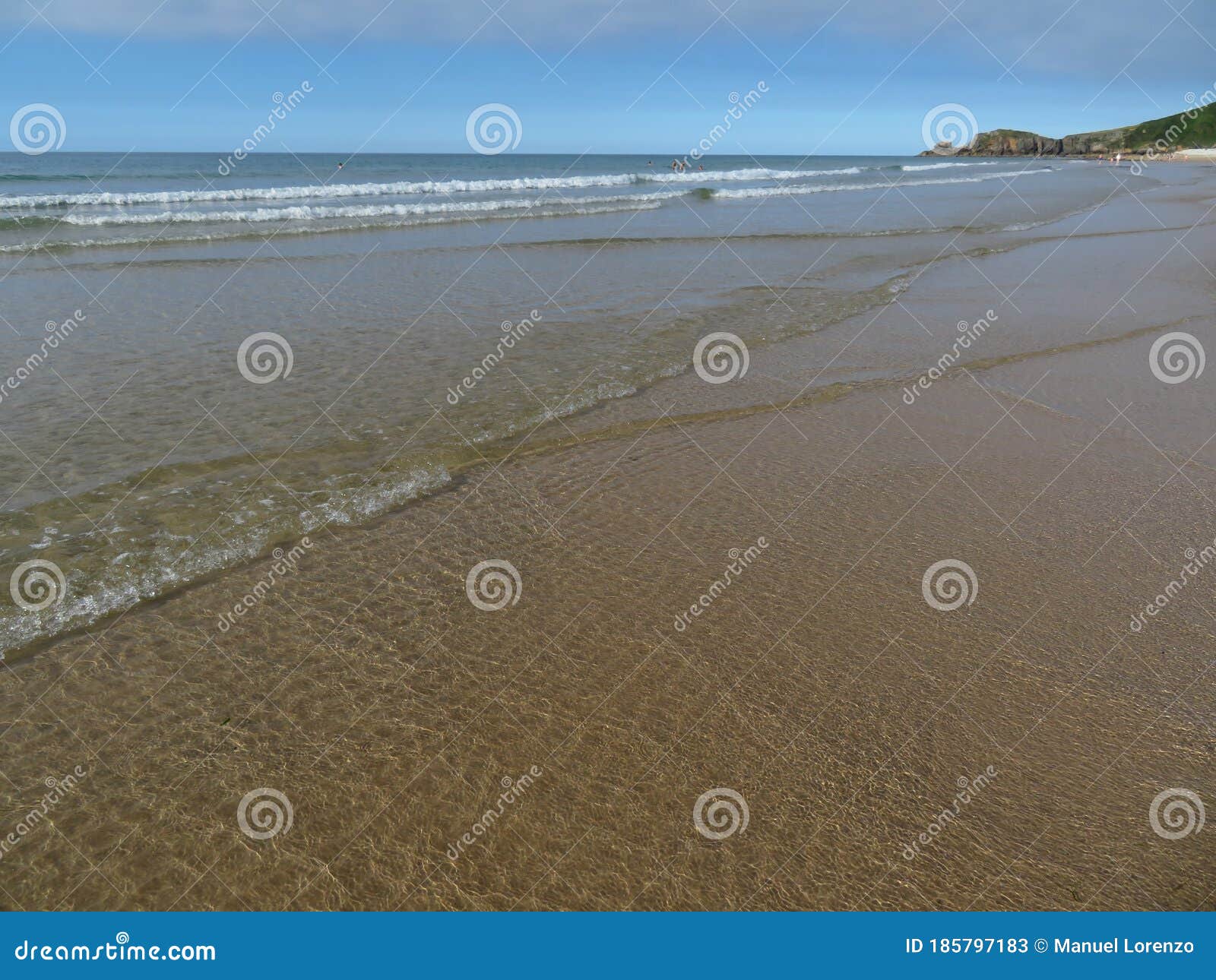 Beautiful Beach with Clean Waters and Sparkling Sand Stock Image ...