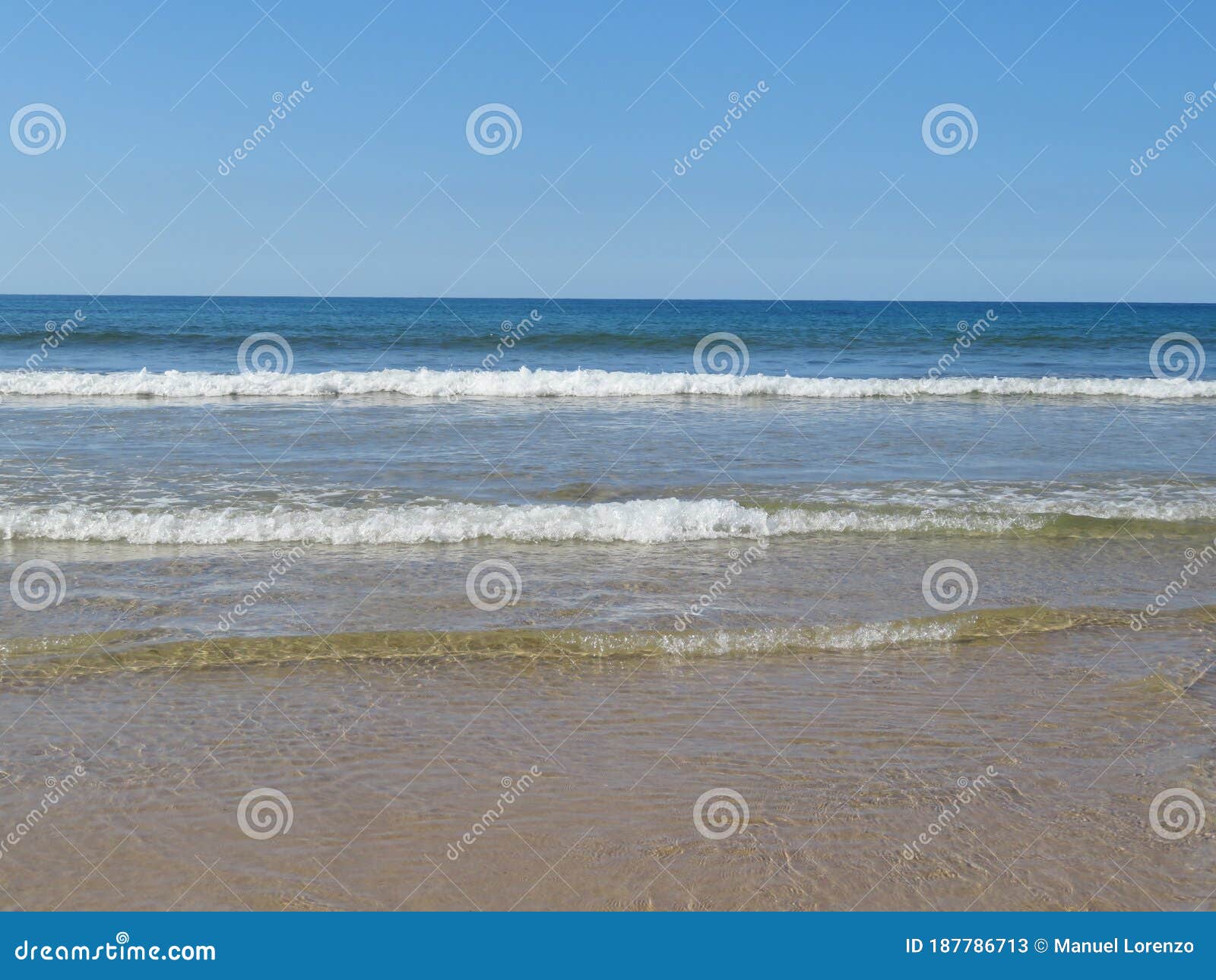 Beautiful Beach with Clean Waters and Sparkling Sand Stock Image ...