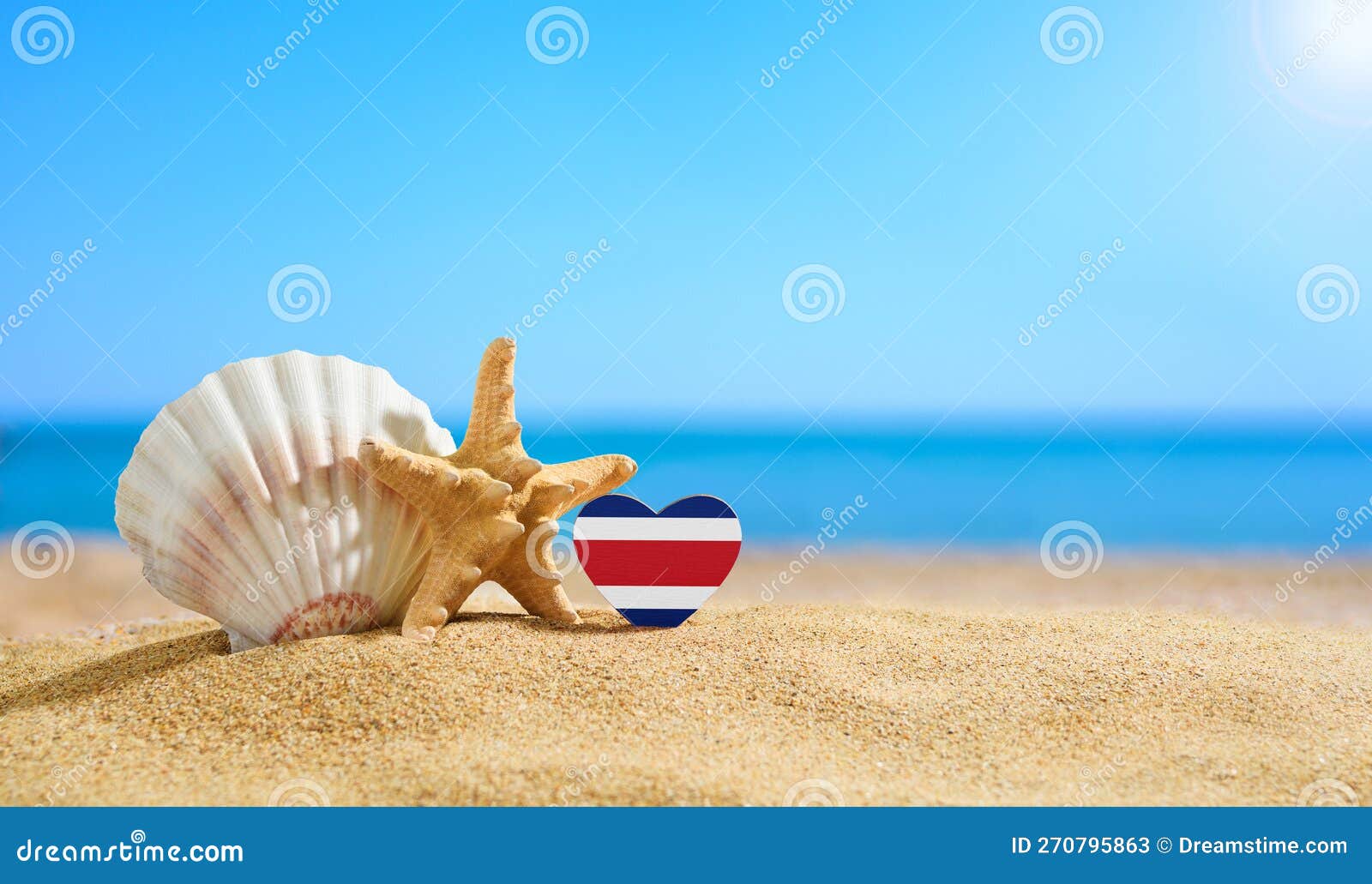 Beautiful Beach in the Costa Rica. Stock Image - Image of scenery ...