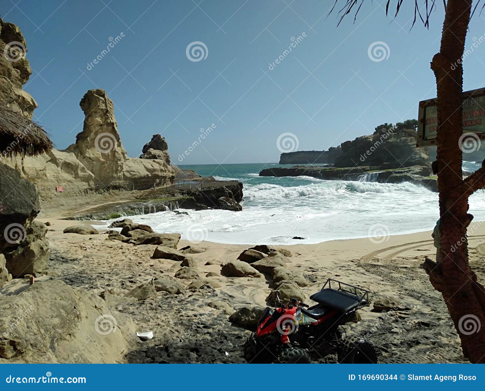 Beautiful Beach in East Java Indonesian Stock Photo - Image of java ...