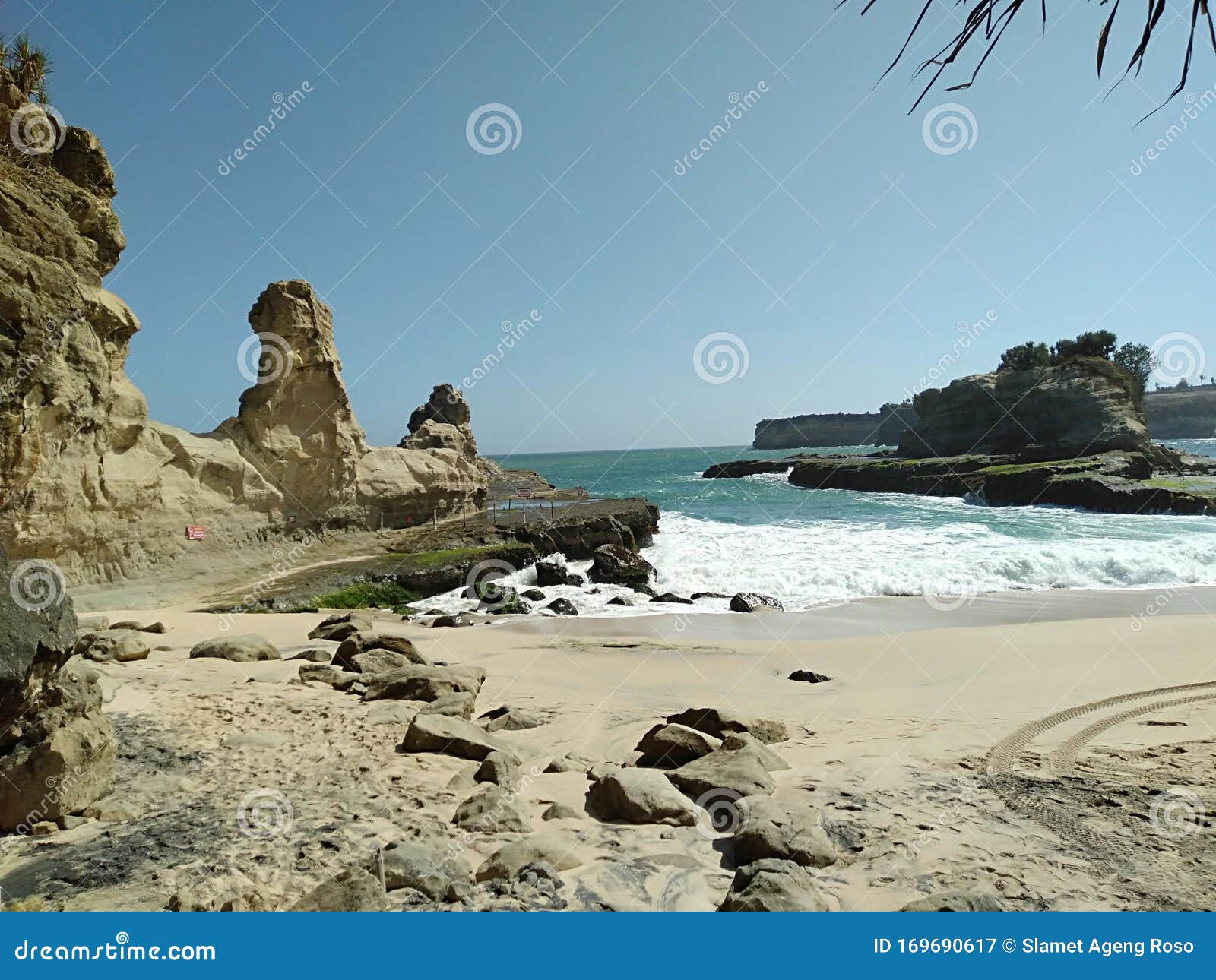 Beautiful Beach in East Java Indonesian Stock Image - Image of ...