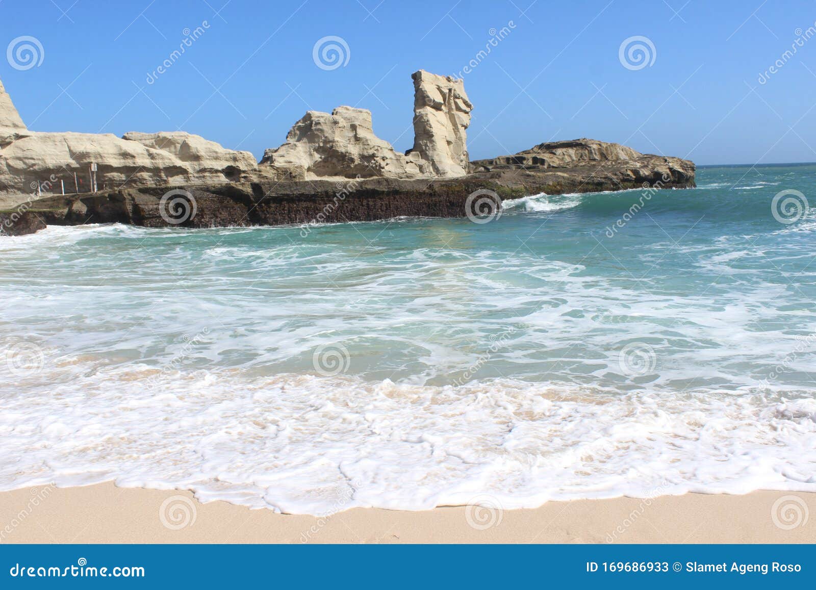 Beautiful Beach in East Java Indonesian Stock Image - Image of ...
