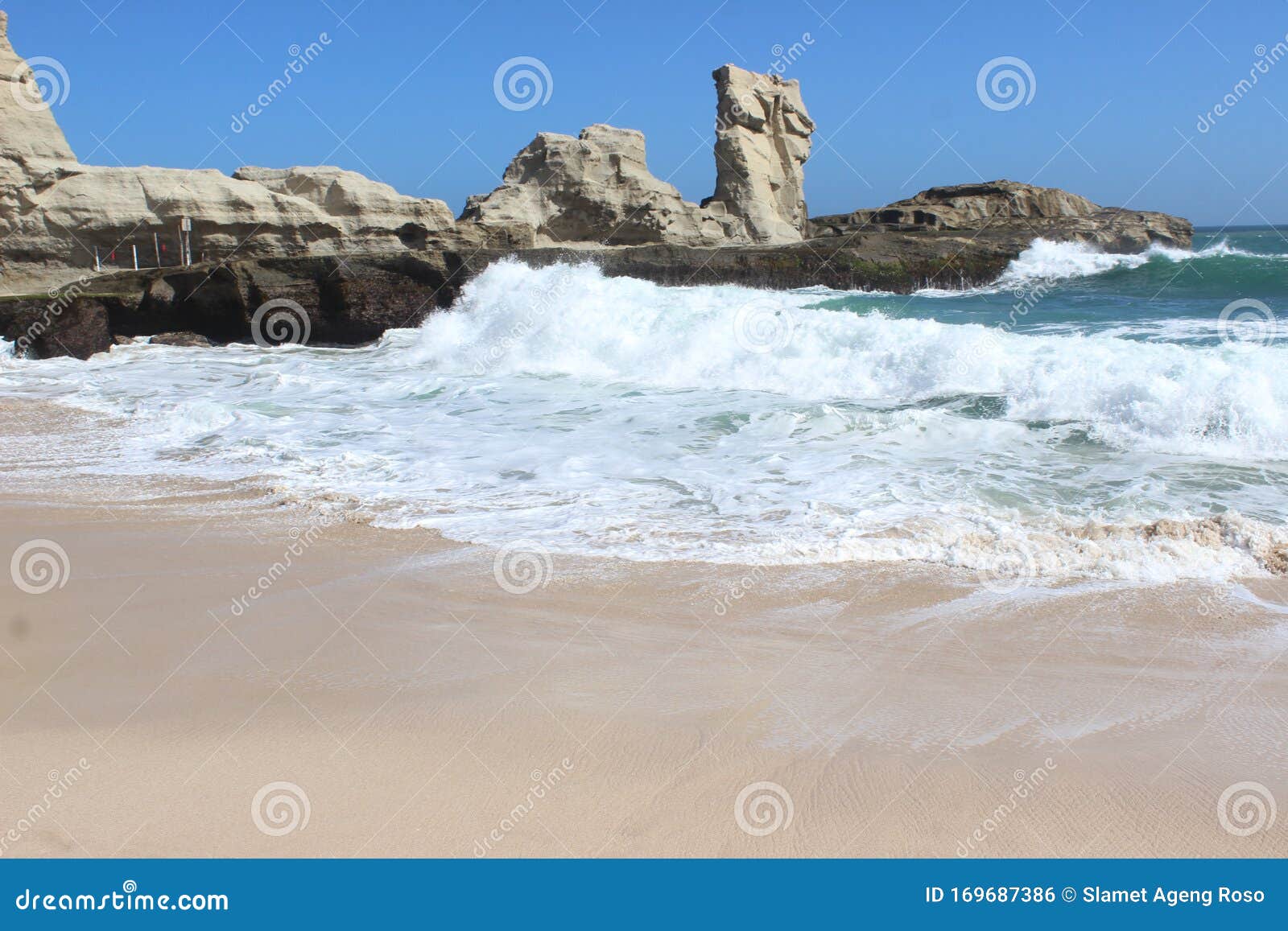 Beautiful Beach in East Java Indonesian Stock Photo - Image of ...