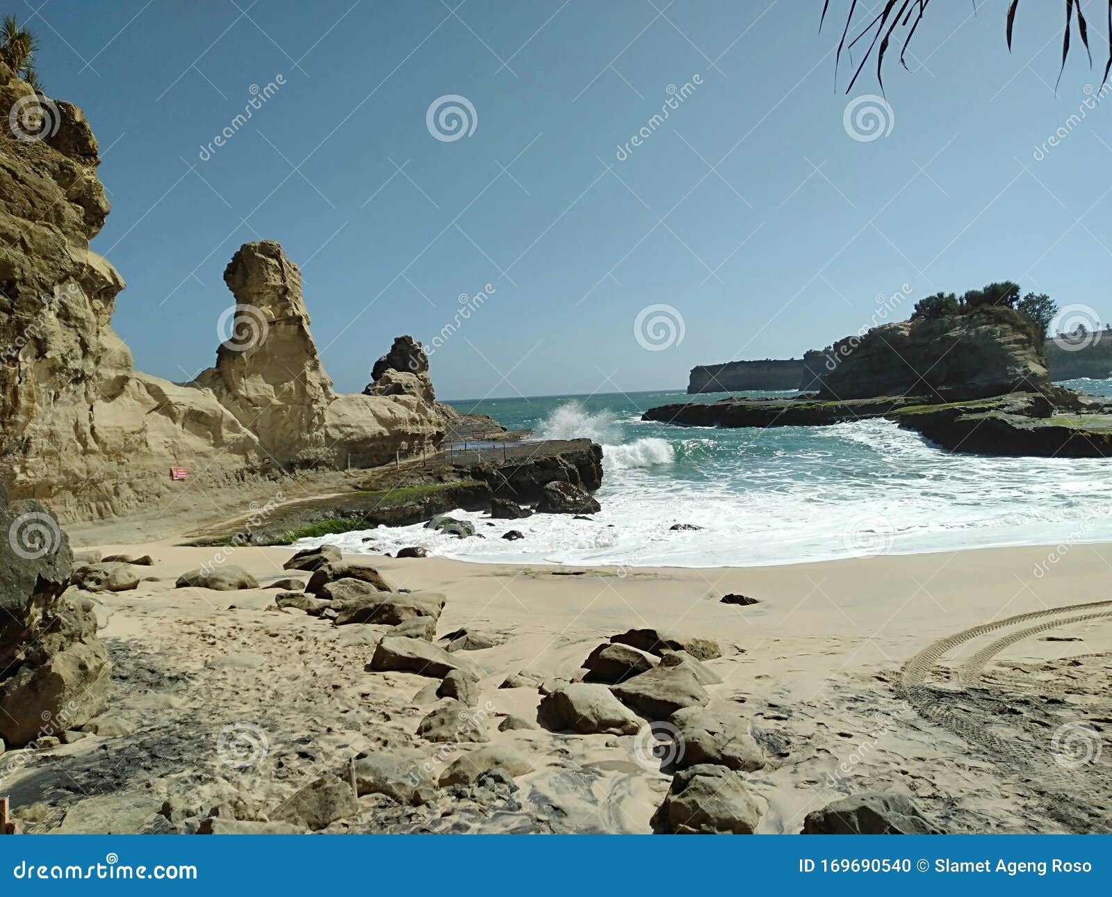 Beautiful Beach in East Java Indonesian Stock Photo - Image of ...