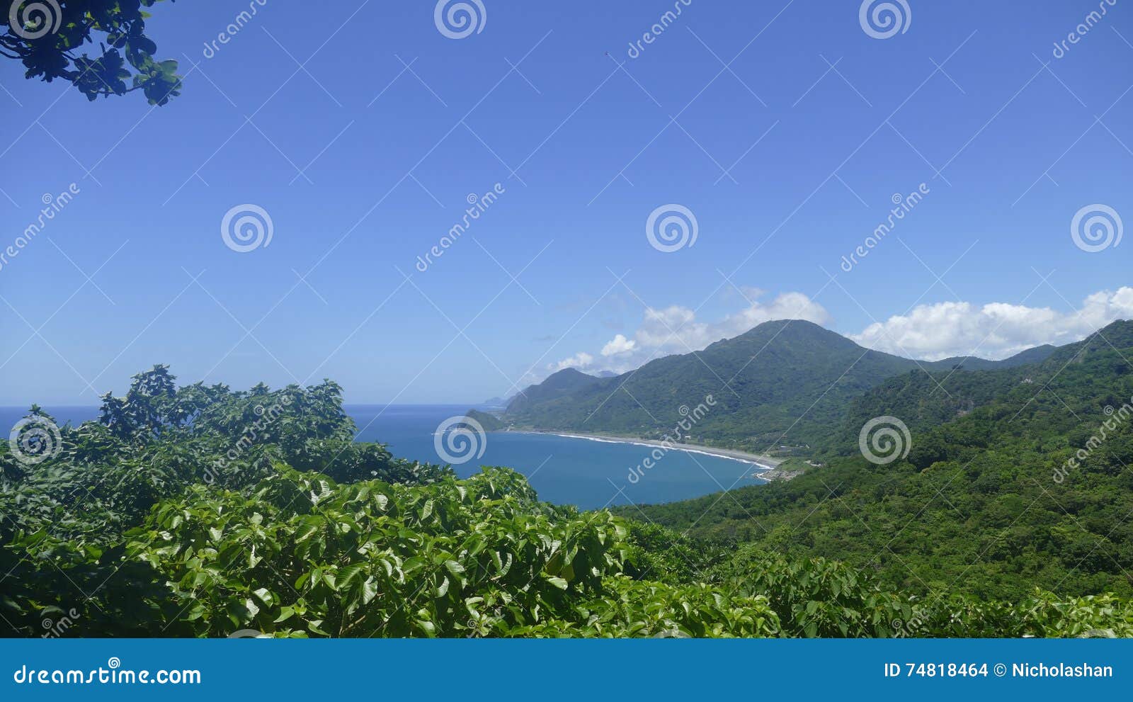 Beautiful Beach on the East of Taiwan with Nice View and Sea Stock ...