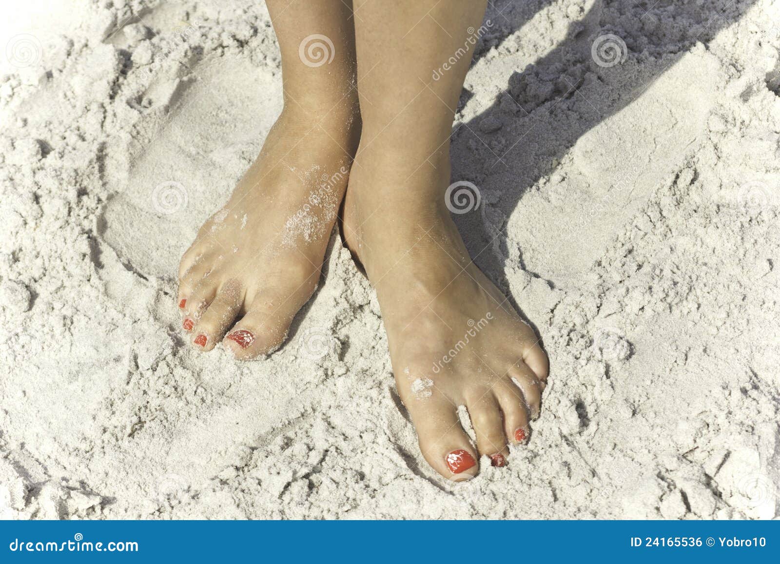Beautiful Beach Feet stock photo. Image of toenails, manicure - 24165536