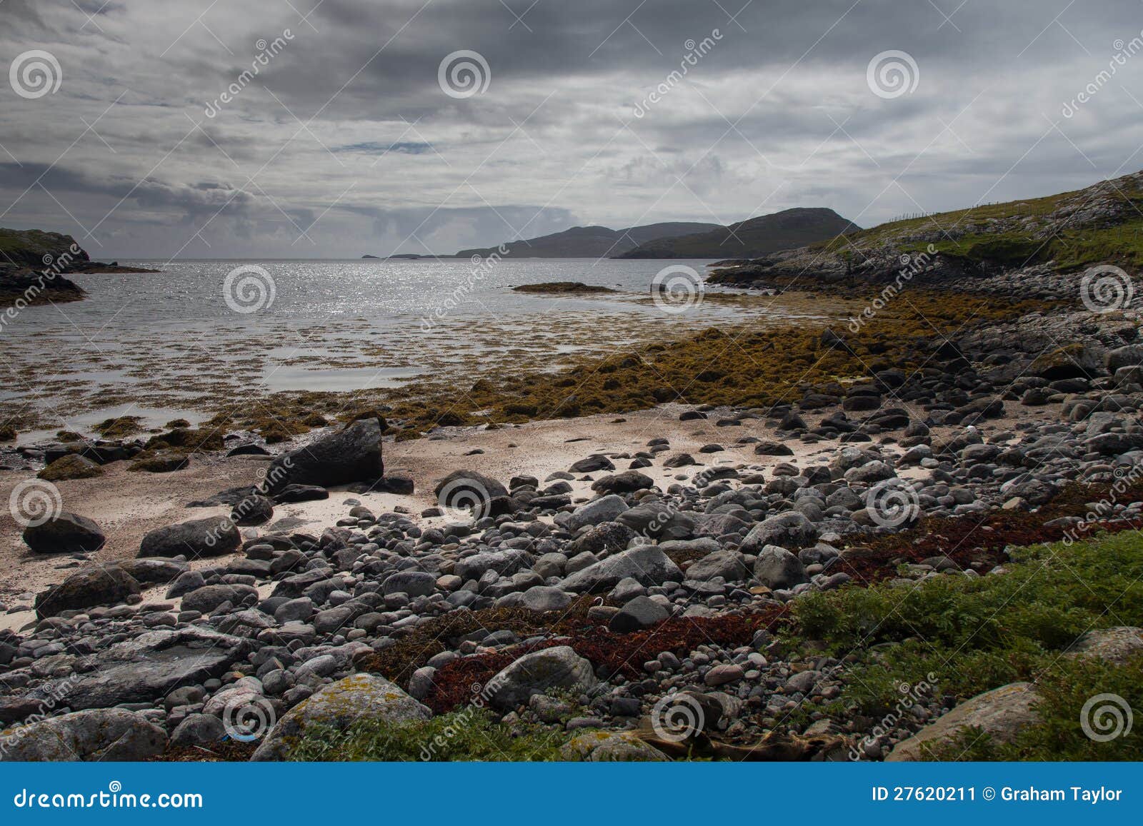 Beautiful Beach on the Isle of Barra Stock Image - Image of coastline ...