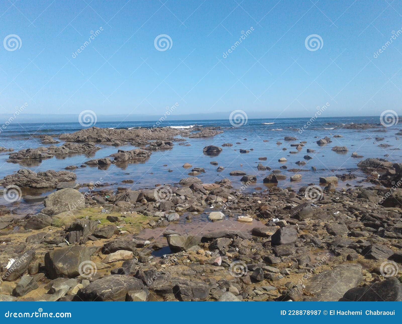 Beautiful Beach with Low Tide Stock Image - Image of morrocco, beach ...