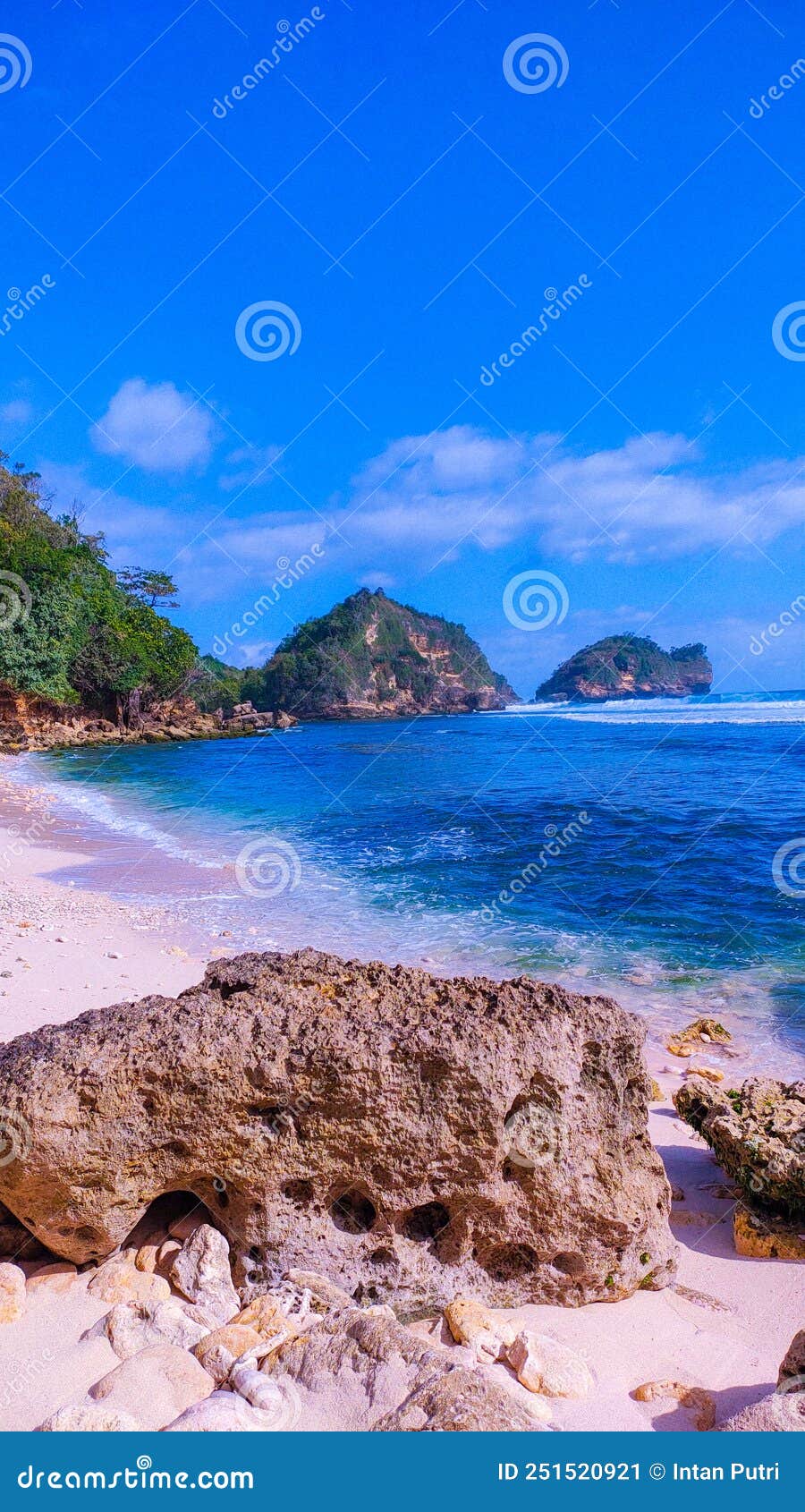 A Beautiful Beach in Malang Stock Image - Image of blue, beach: 251520921