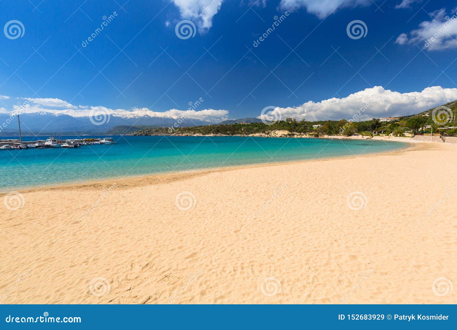 Beautiful Beach at Marathi Bay on Crete, Greece Stock Image - Image of ...