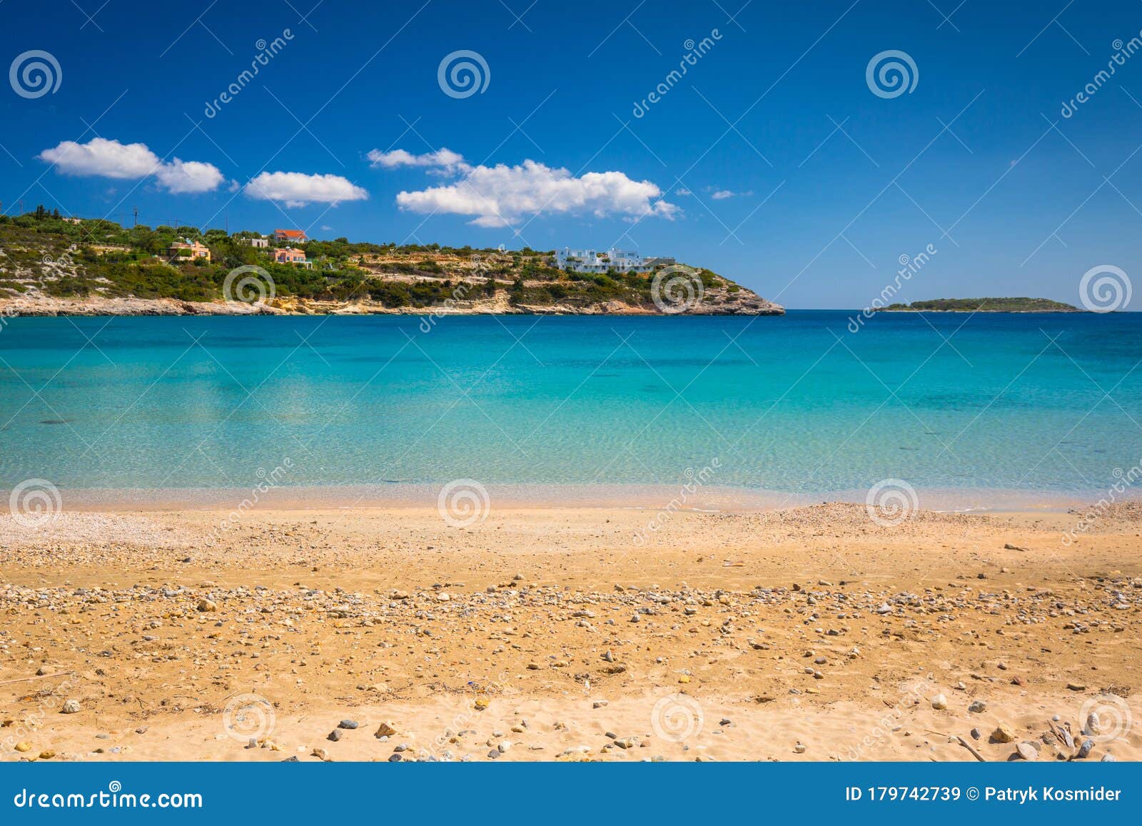 Beautiful Beach at Marathi Bay on Crete, Greece Stock Image - Image of ...