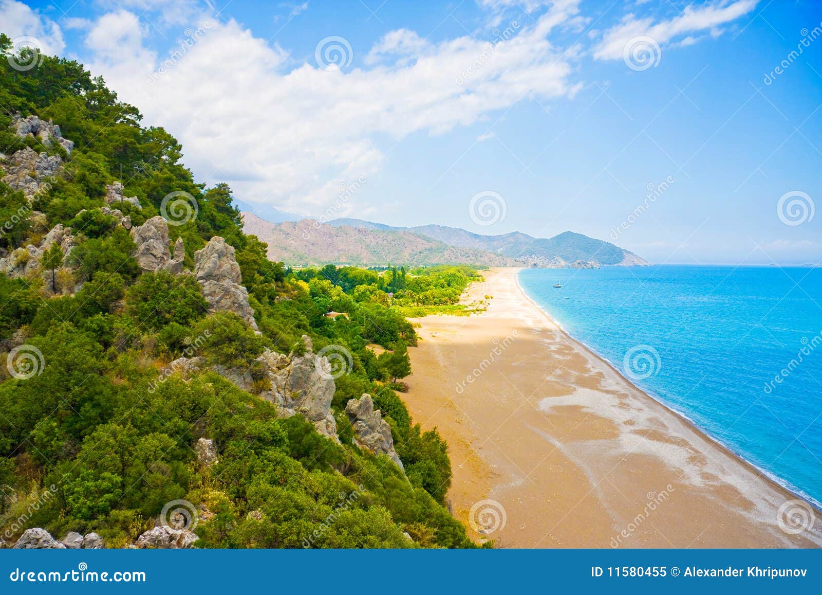 Beautiful Beach, Mediterranean Coast,Turkey Stock Image - Image of ...