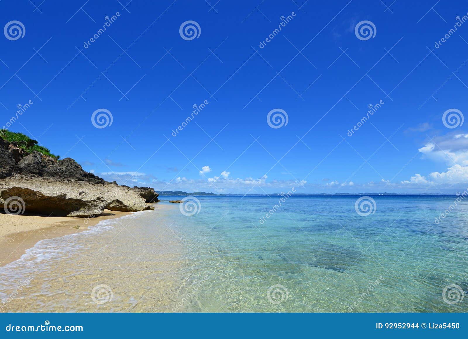 Beautiful beach in Okinawa stock photo. Image of outside - 92952944