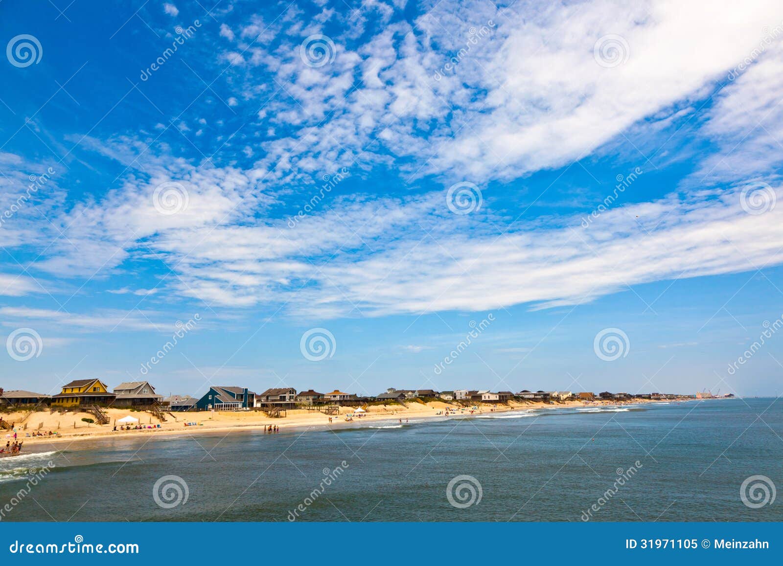 Beautiful Beach at the Outer Banks Stock Image - Image of outdoors ...