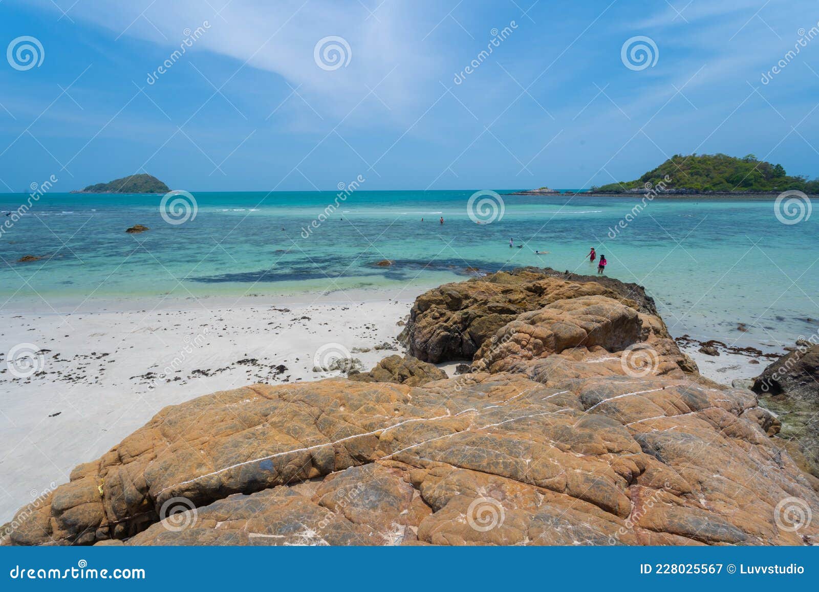 Beautiful Beach in Rayong Province, Thailand Stock Image - Image of ...