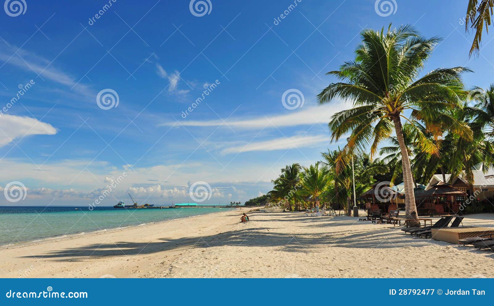 Beautiful Beach Resort at Bantayan Island, Cebu Stock Image - Image of ...